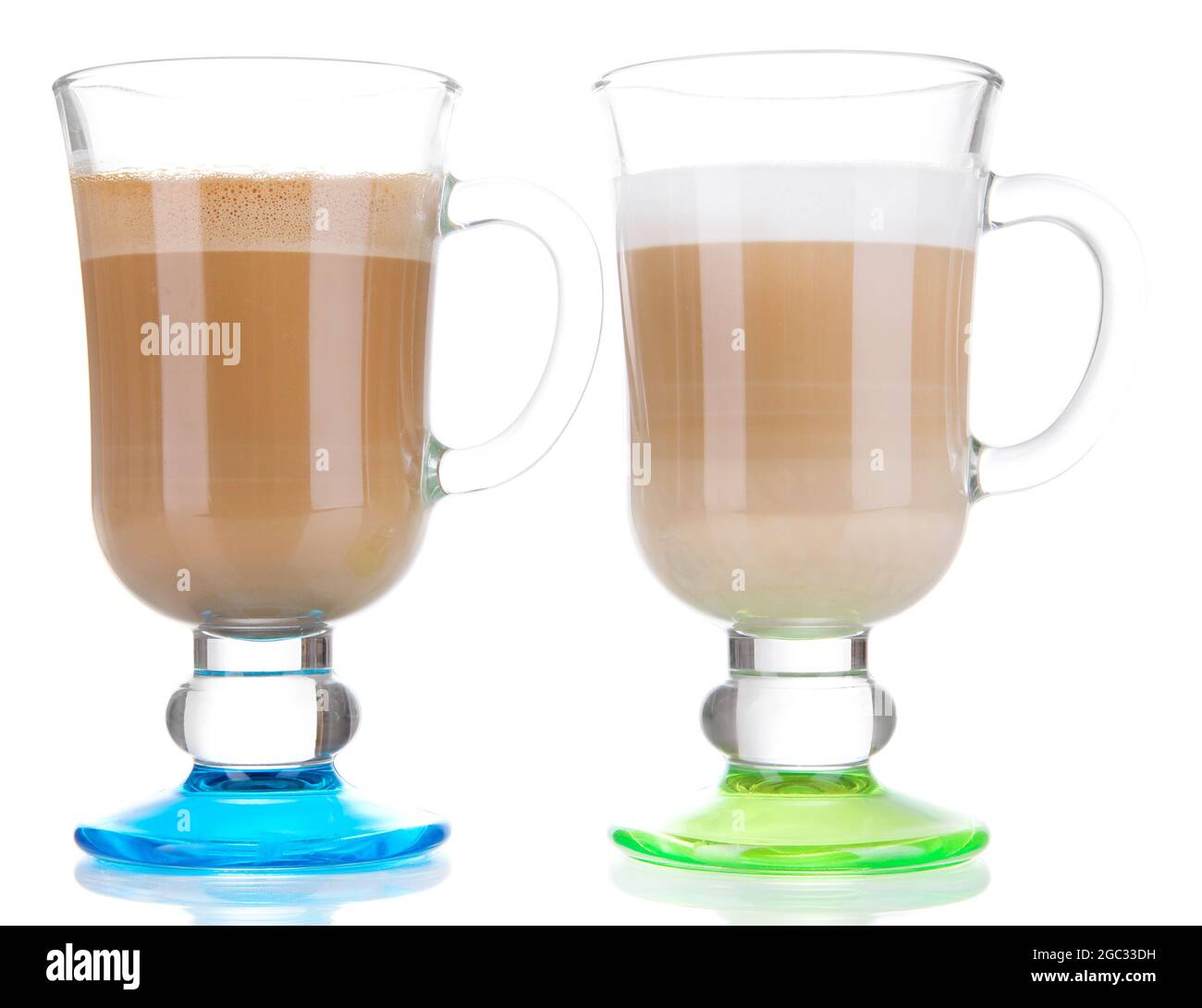 Layered coffee isolated on white Stock Photo - Alamy