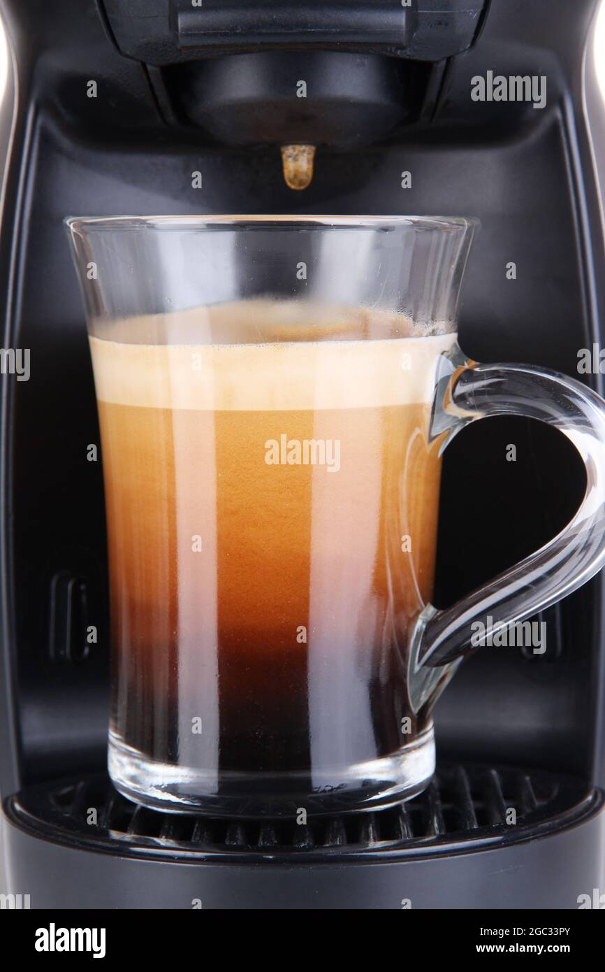 Layered coffee close up Stock Photo - Alamy