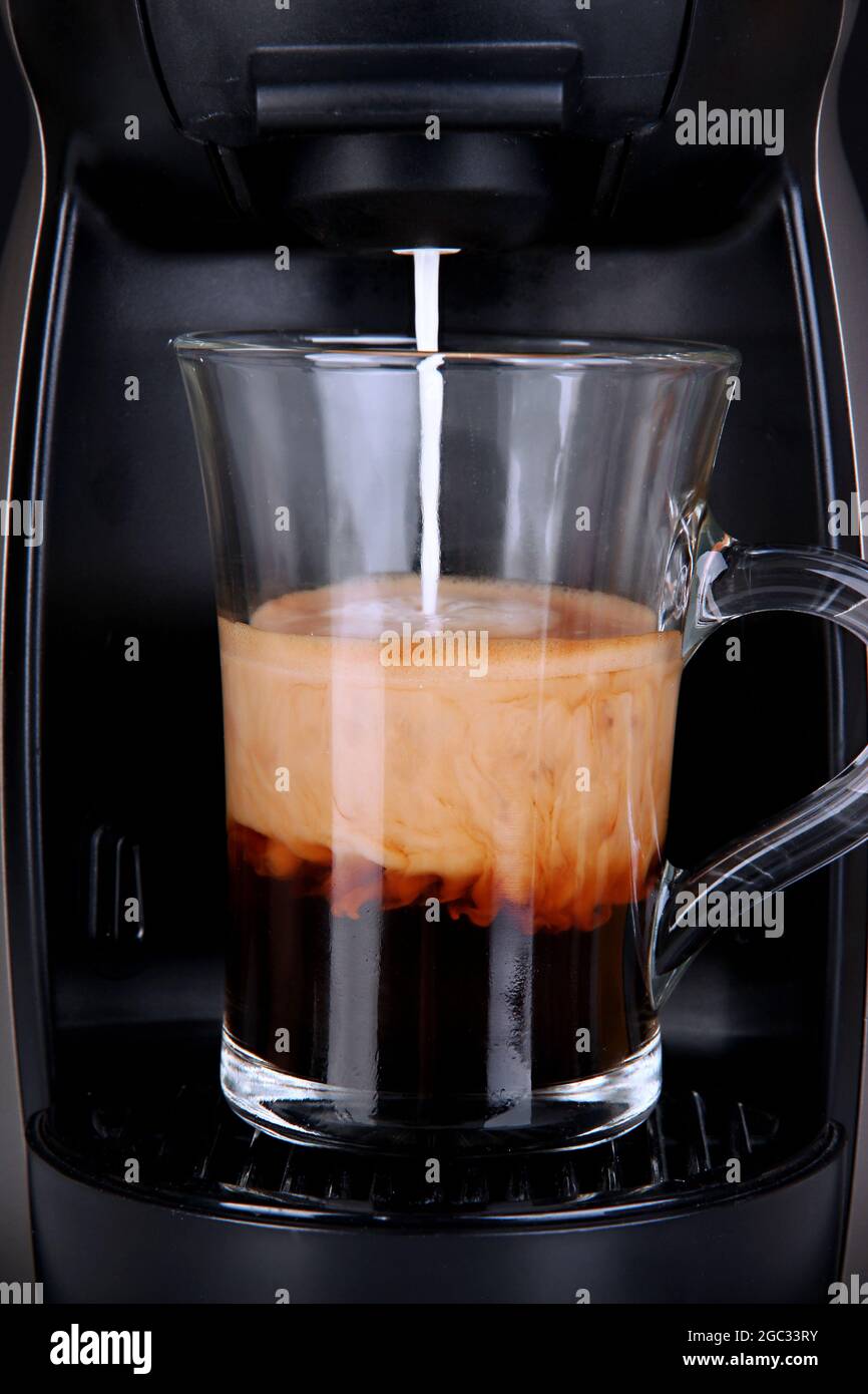 Layered coffee close up Stock Photo - Alamy