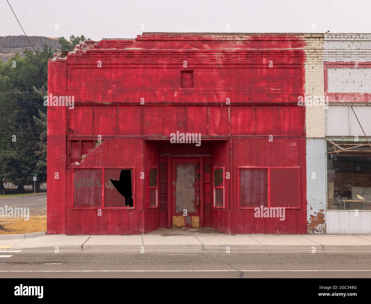 abandoned buildings on Main Street, Washtunca, Washington State, USA ...
