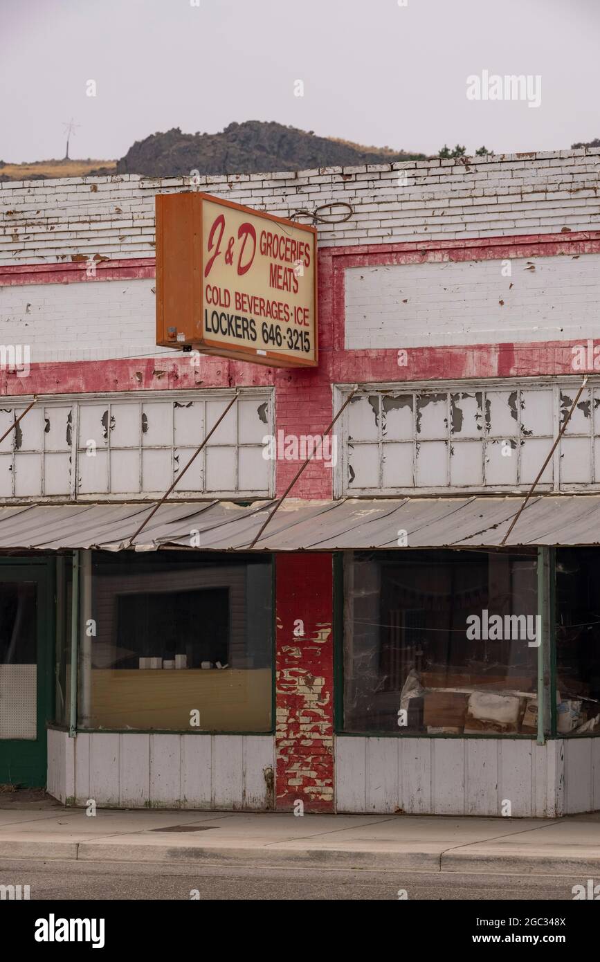 abandoned buildings on Main Street, Washtunca, Washington State, USA ...