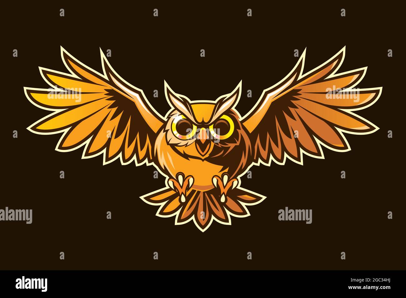 Owl front view Stock Vector Images - Alamy