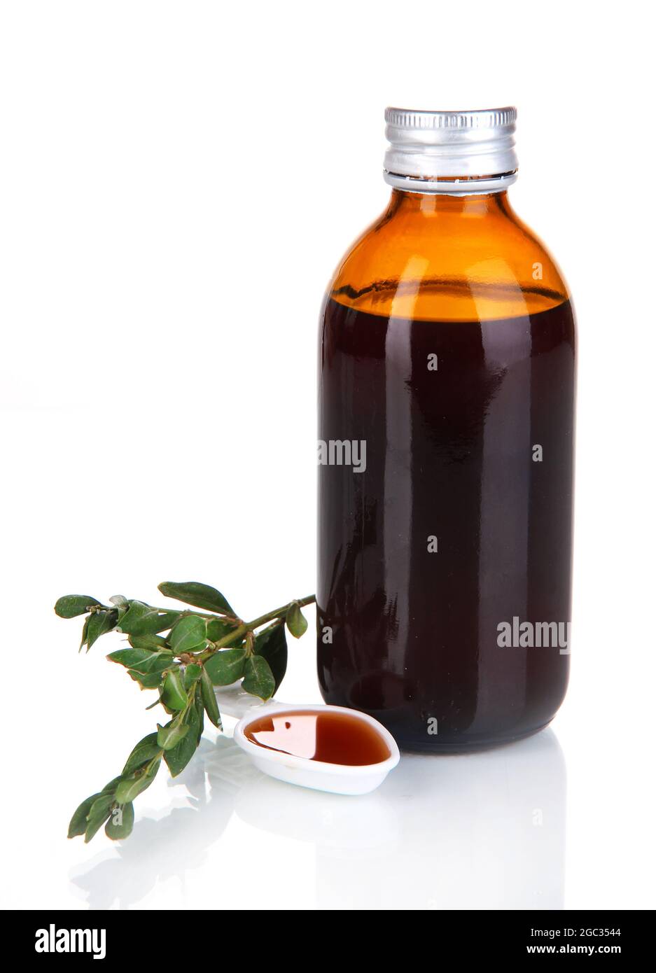 Cough syrup isolated on white Stock Photo - Alamy