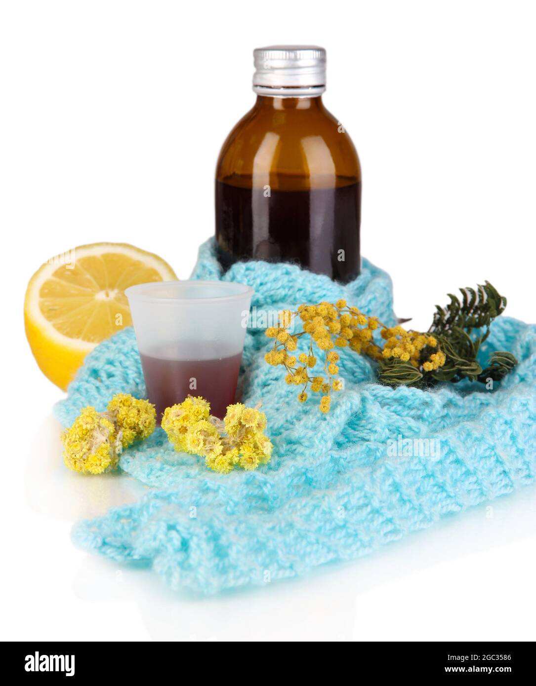 Cough syrup isolated on white Stock Photo - Alamy