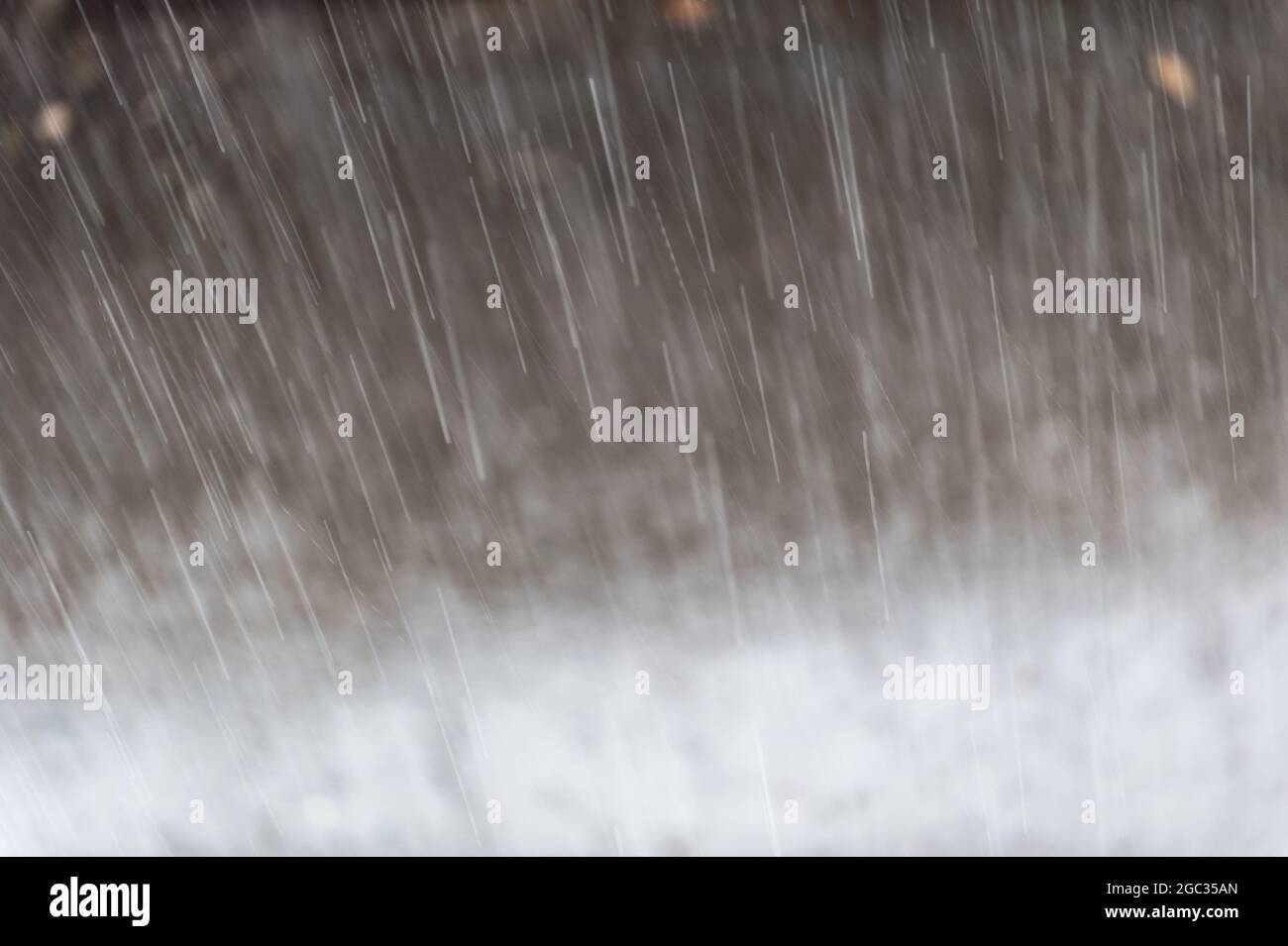 Abstract raindrops nature background. Long exposure motion. Wet season ...