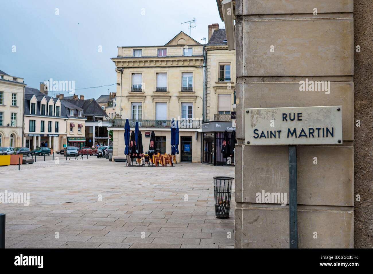 SABLE, FRANCE - Jul 22, 2021: A view of a French style road logo ...