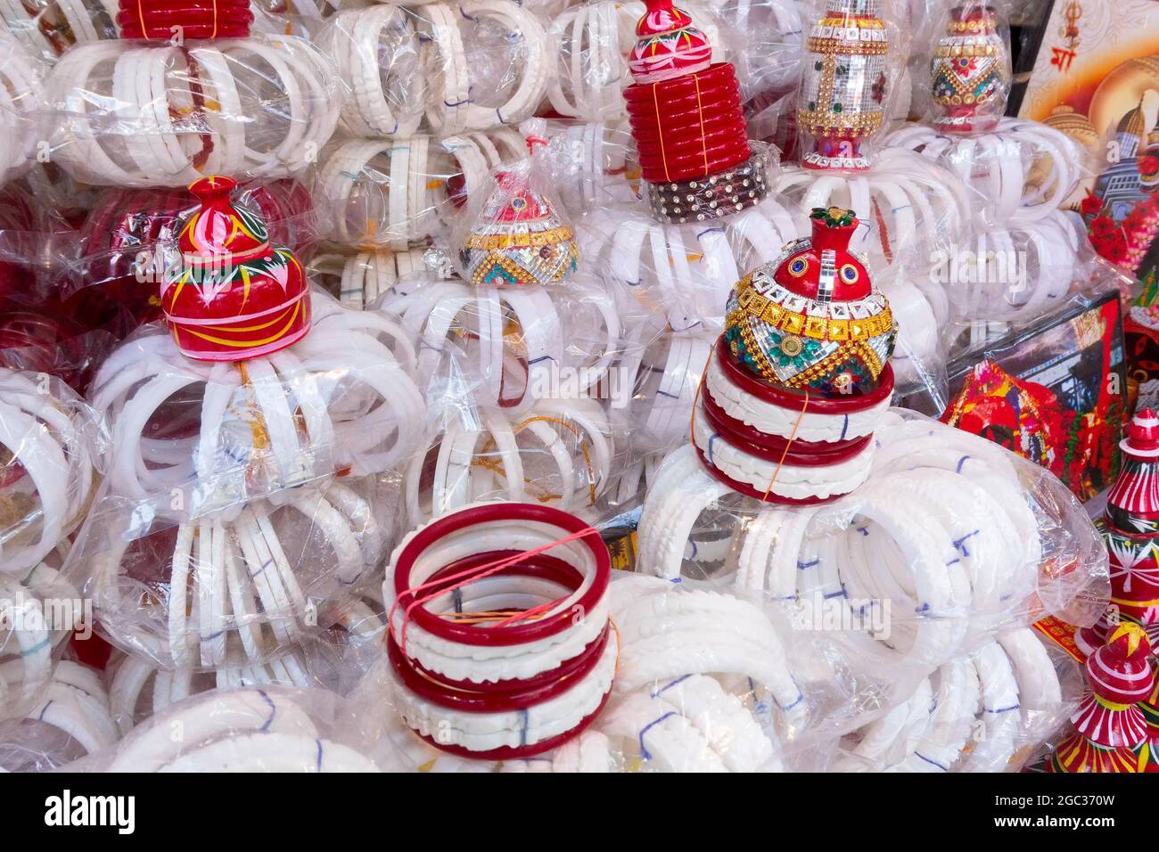 Traditional bangles Shakha, pairs of white Conch shell bangles, to be ...