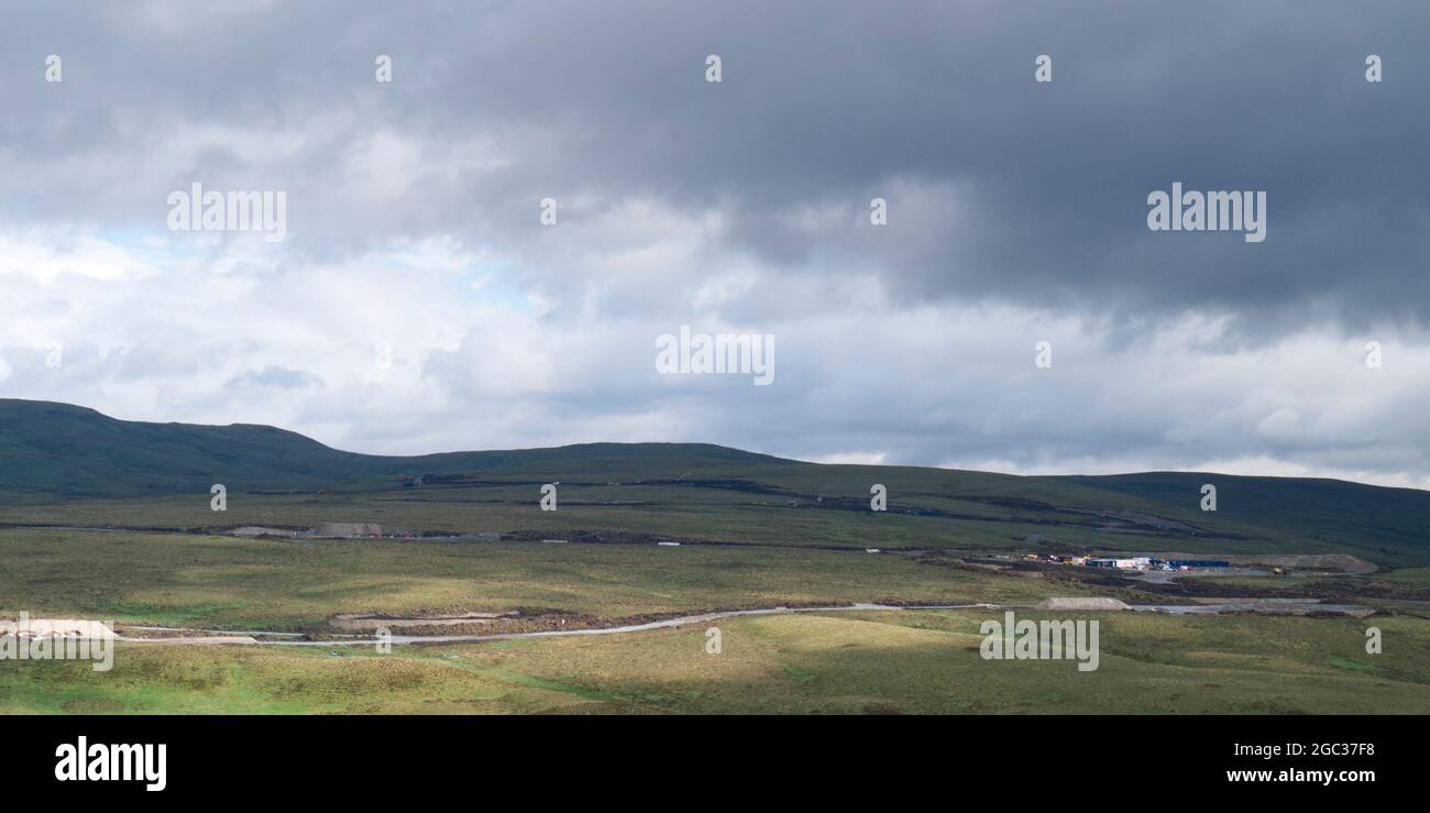 Construction site for wind farm on Creag Riabhach, Sutherland Stock ...