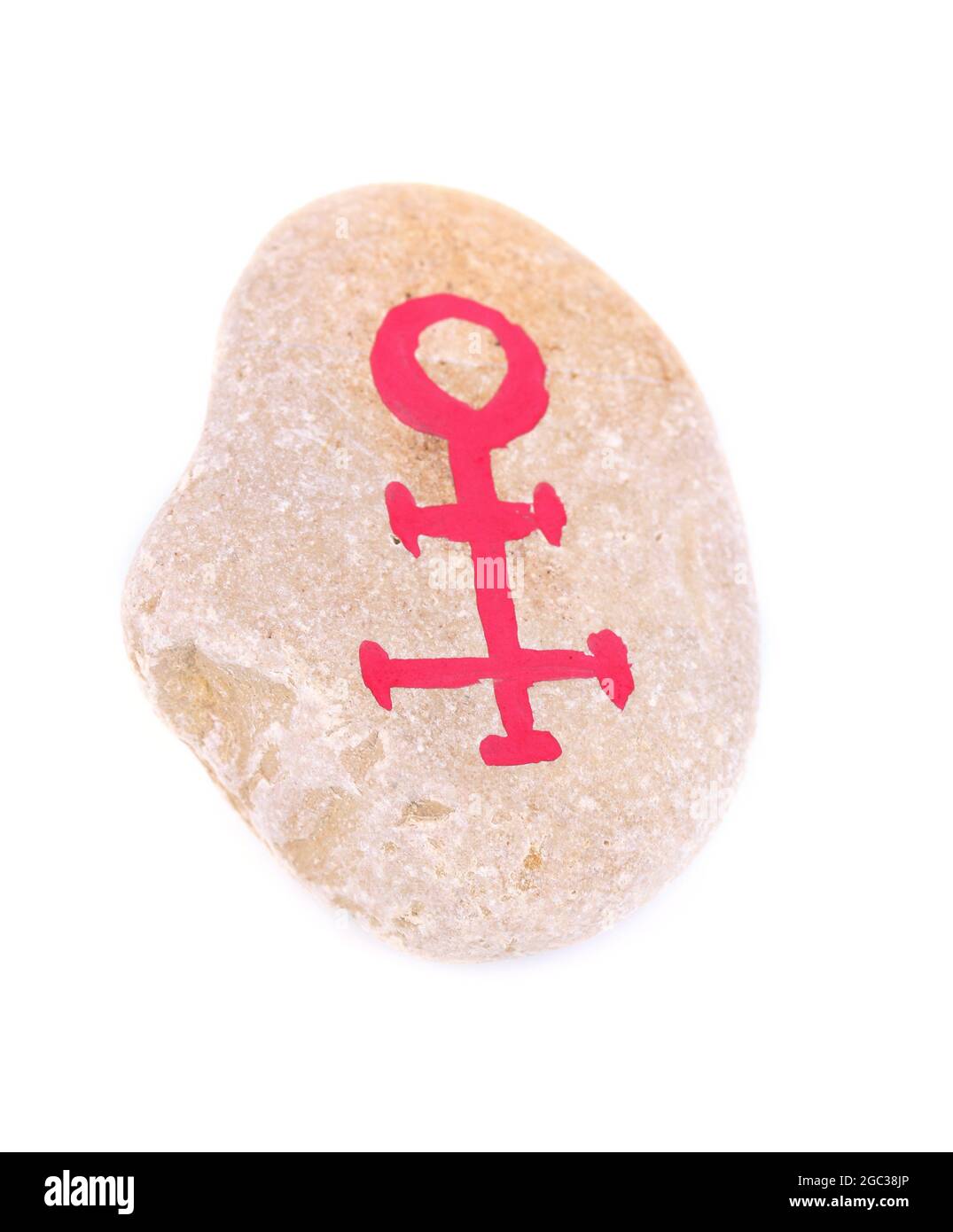 Fortune telling with symbols on stone isolated on white Stock Photo - Alamy