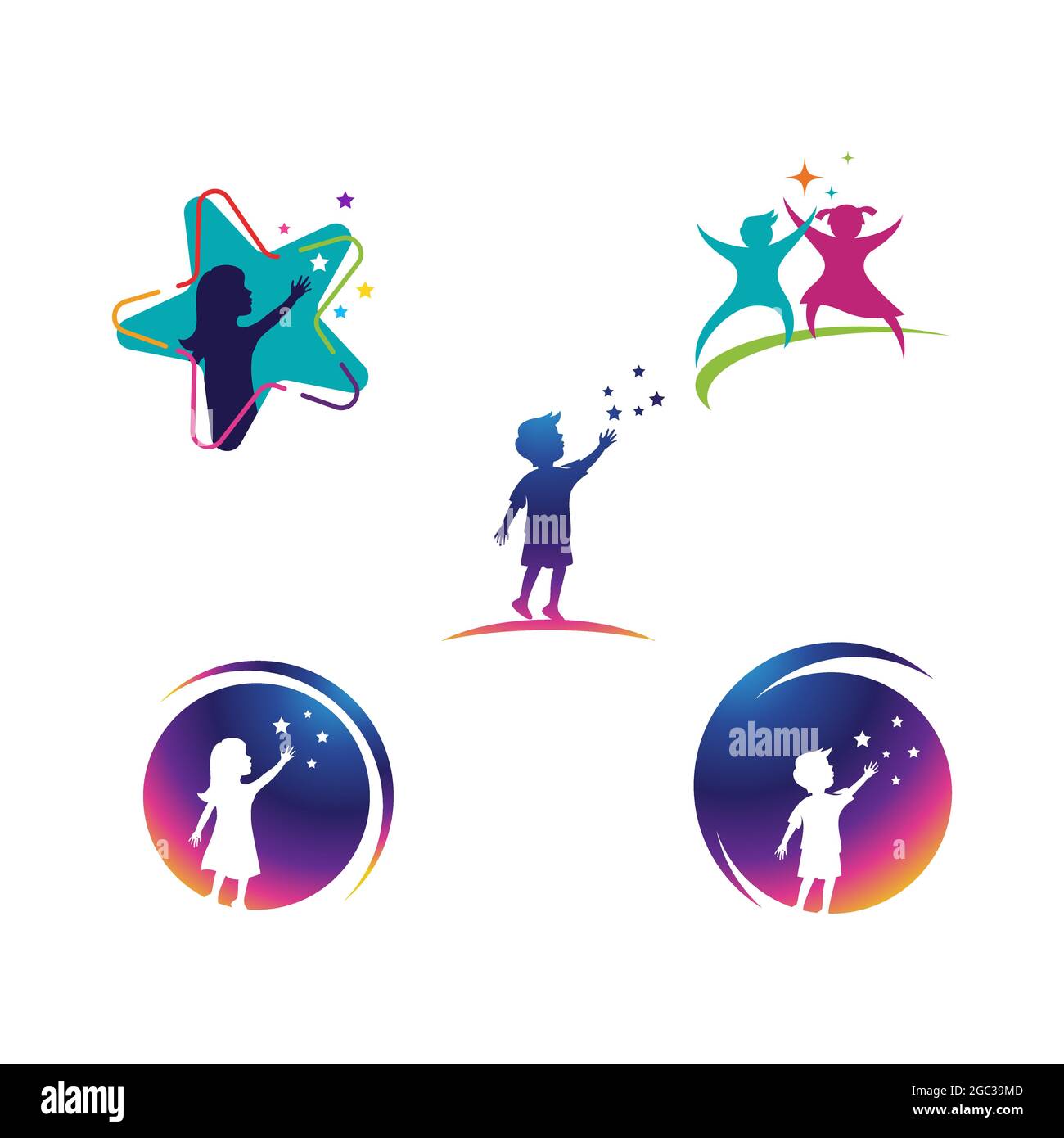 kids concept vector illustration icon design Stock Vector Image & Art ...