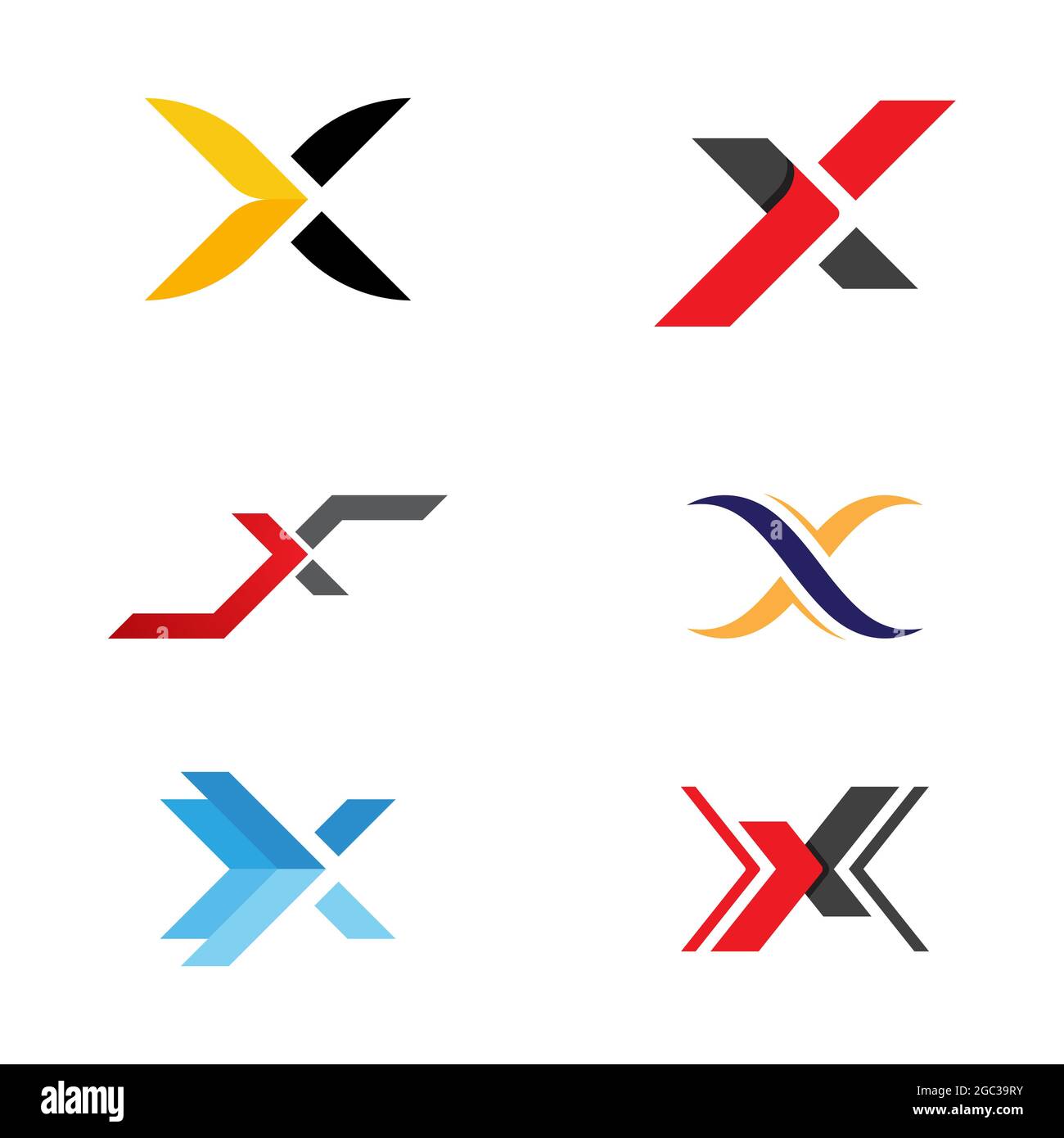 X Letter Logo Template vector icon illustration design Stock Vector ...
