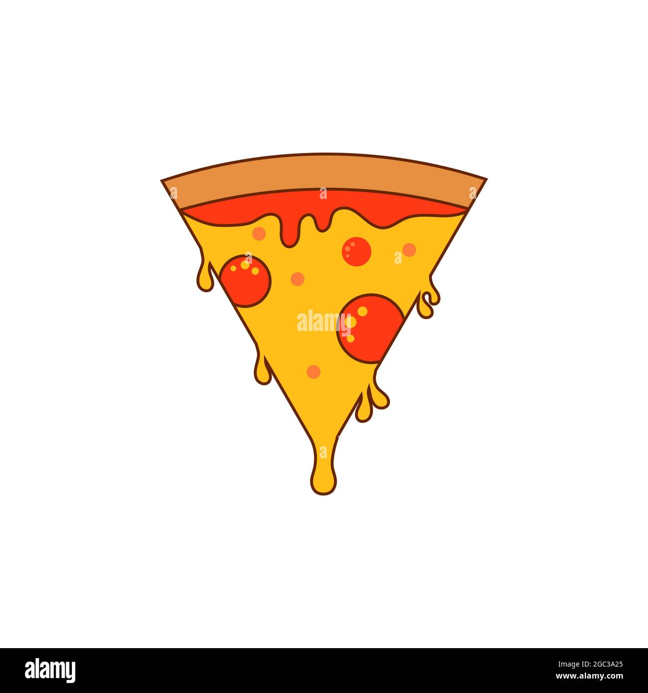 Yummy Pizza Vector icon design illustration Template Stock Vector Image ...