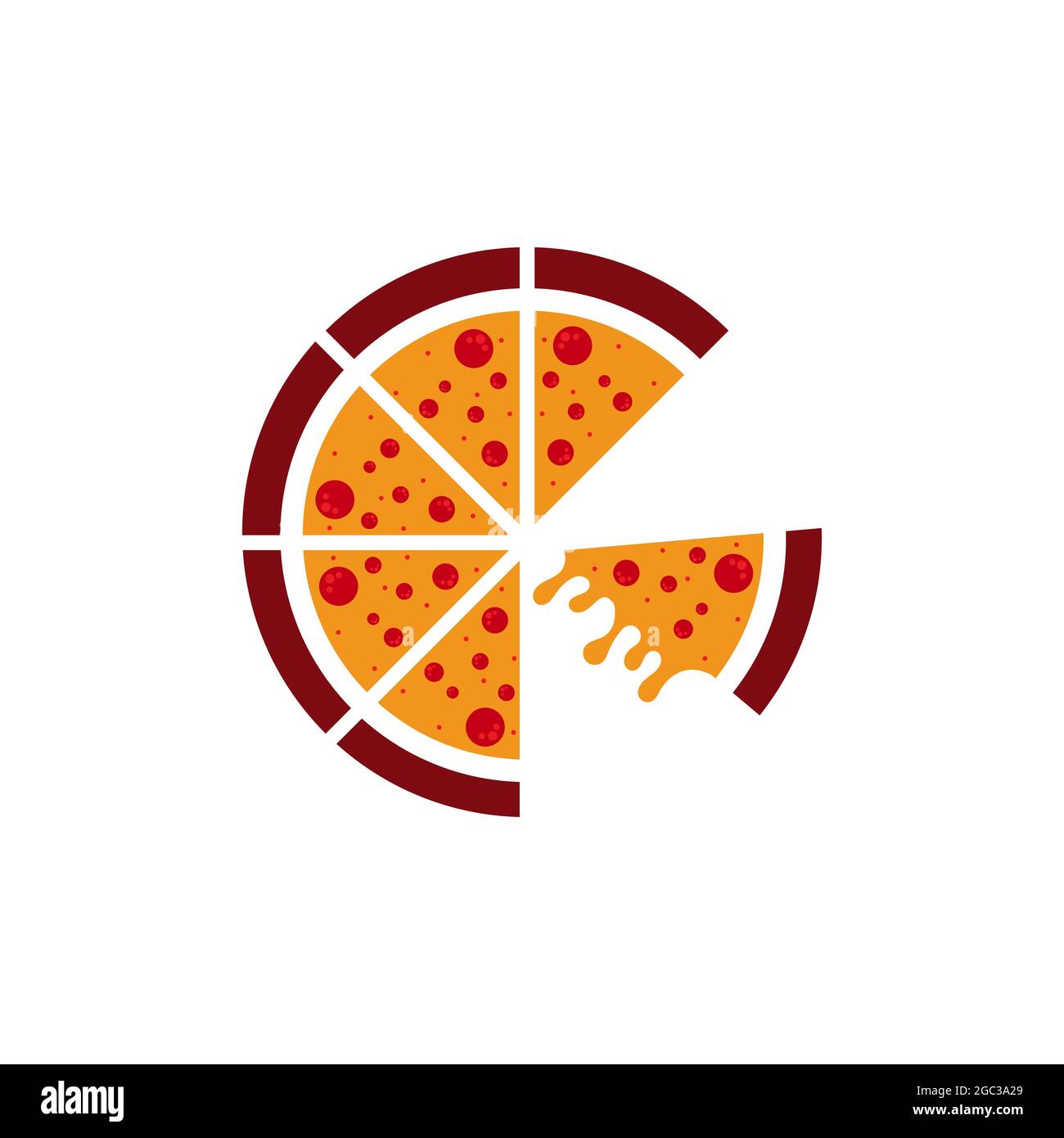 Yummy Pizza Vector icon design illustration Template Stock Vector Image ...