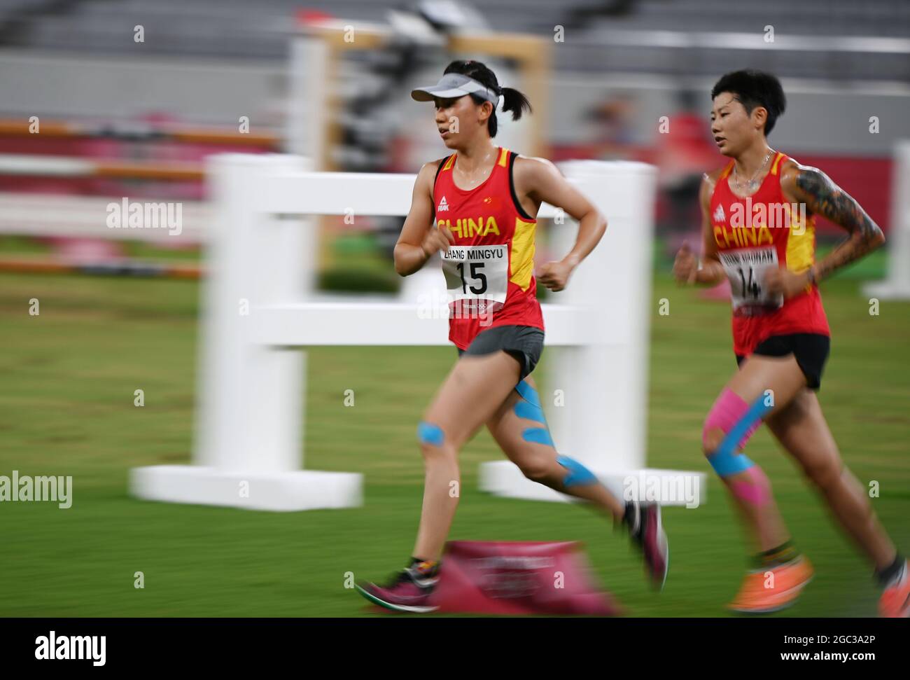 Tokyo, Japan. 6th Aug, 2021. Zhang Xiaonan (R) and Zhang Mingyu of ...