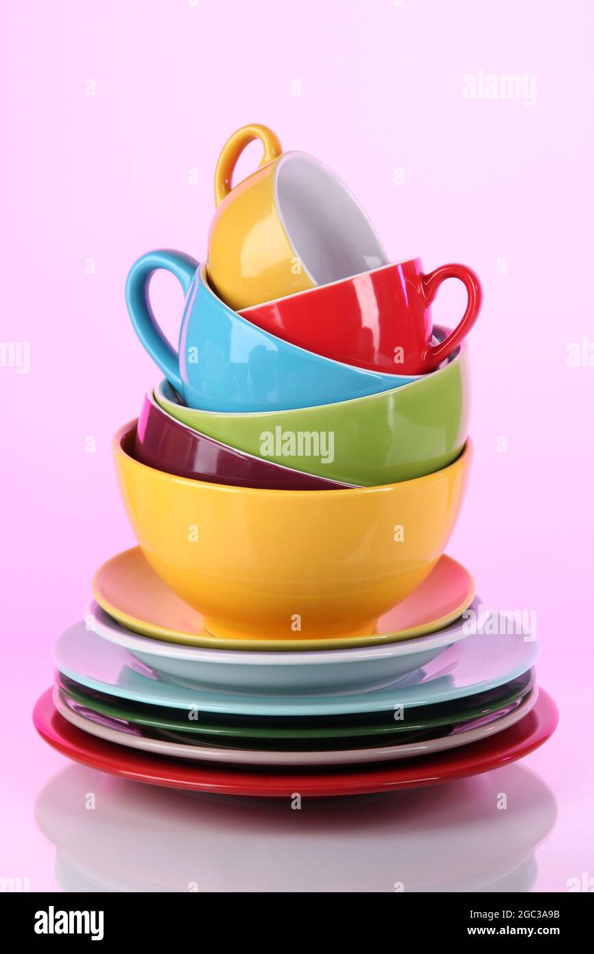 Mountain colorful dishes Stock Photo - Alamy