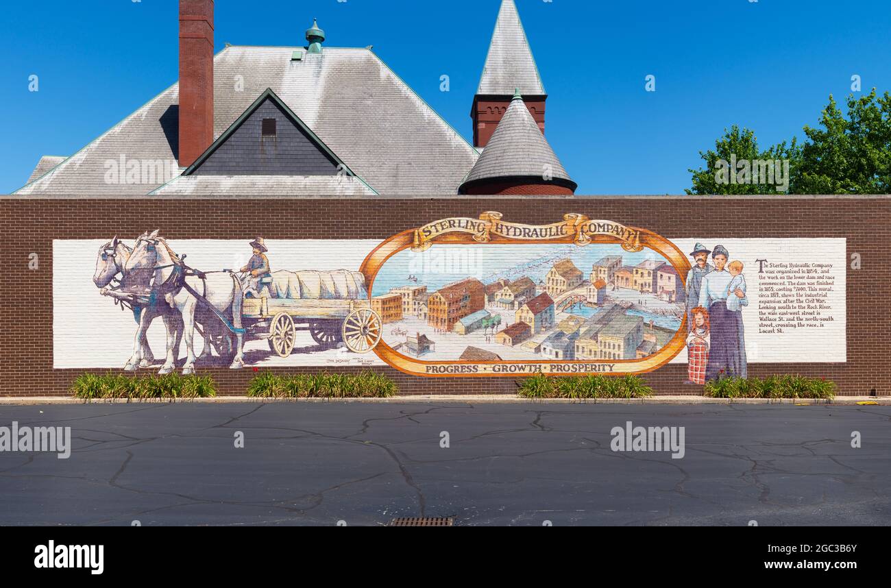 Sterling, Illinois - United States - June 22nd, 2021: Mural in town ...