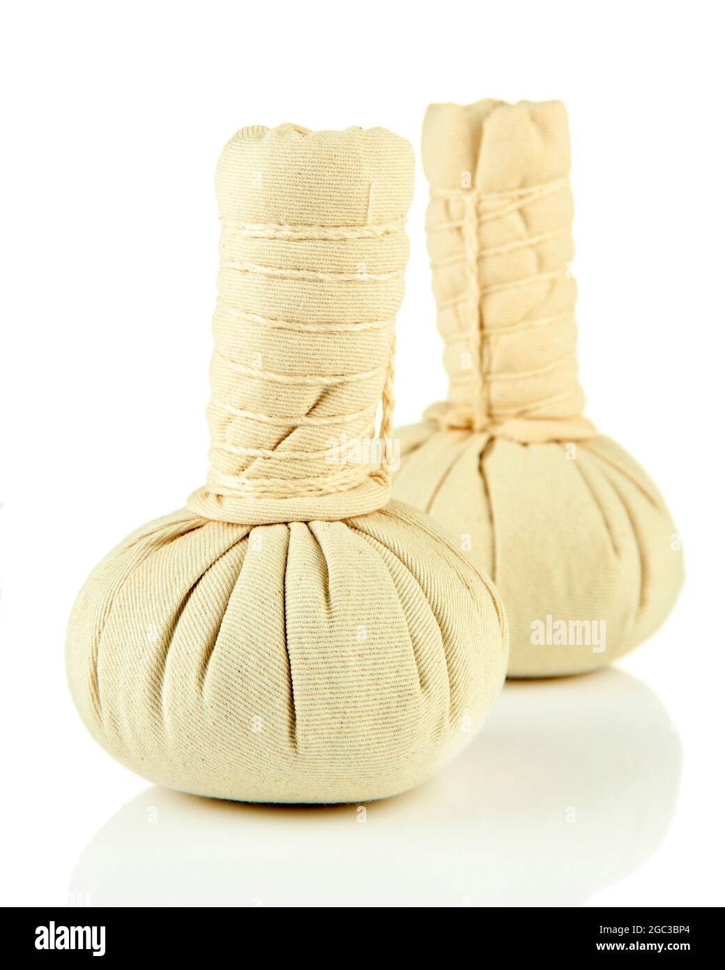 Textile massage spa equipment isolated on white background Stock Photo ...