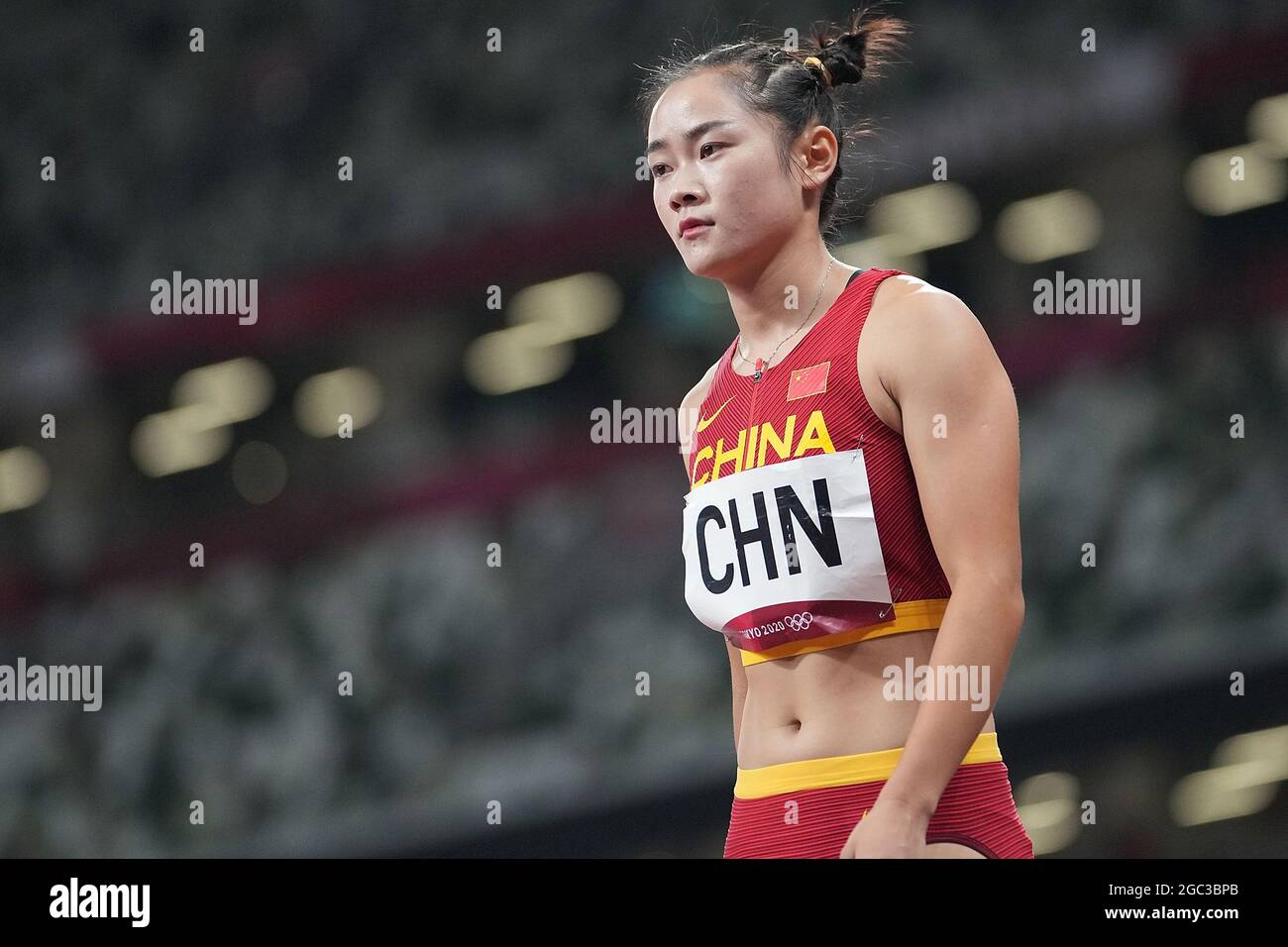 Tokyo, Japan. 6th Aug, 2021. Liang Xiaojing of China reacts before the ...
