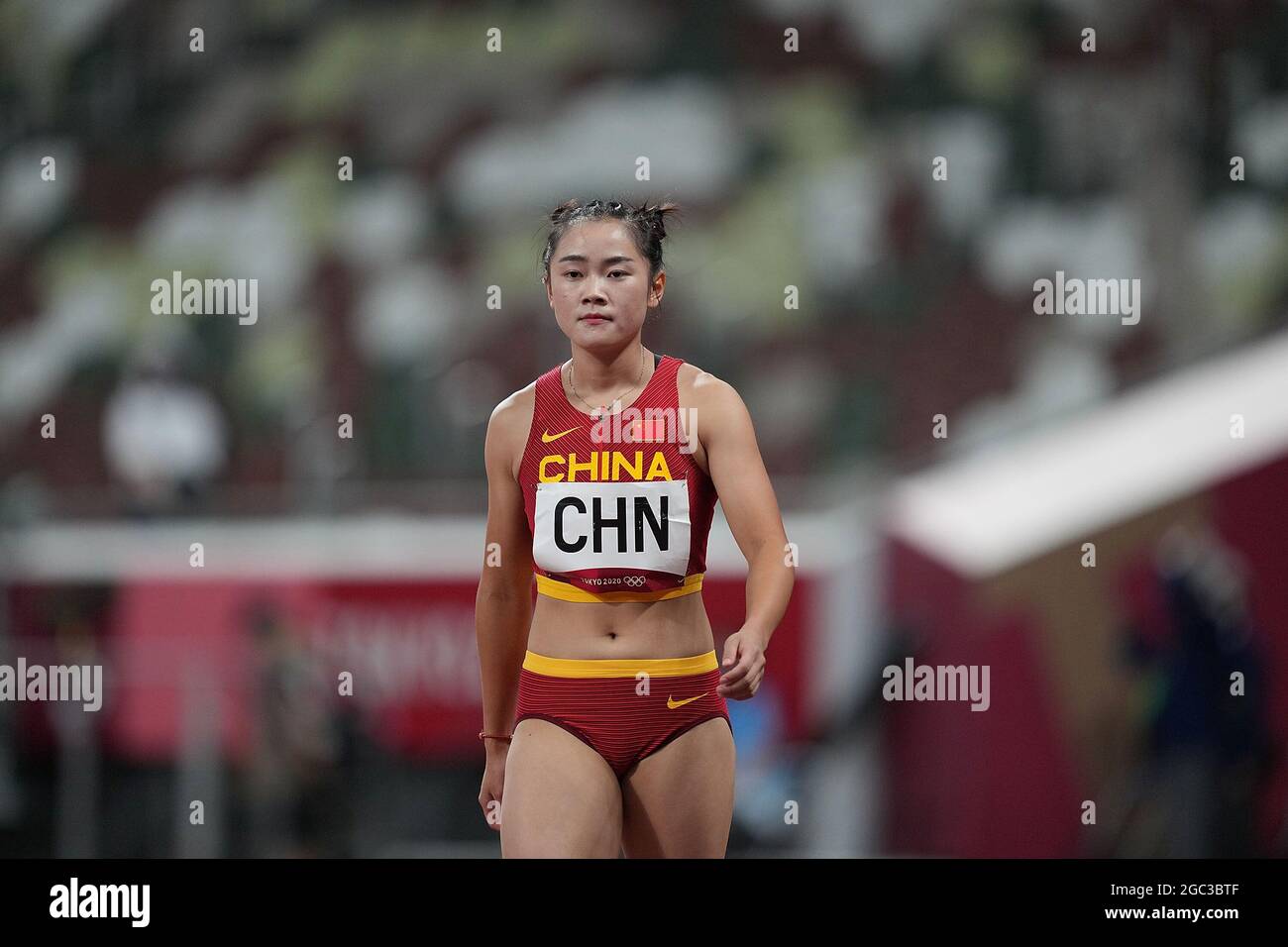 Tokyo, Japan. 6th Aug, 2021. Liang Xiaojing of China reacts before the ...