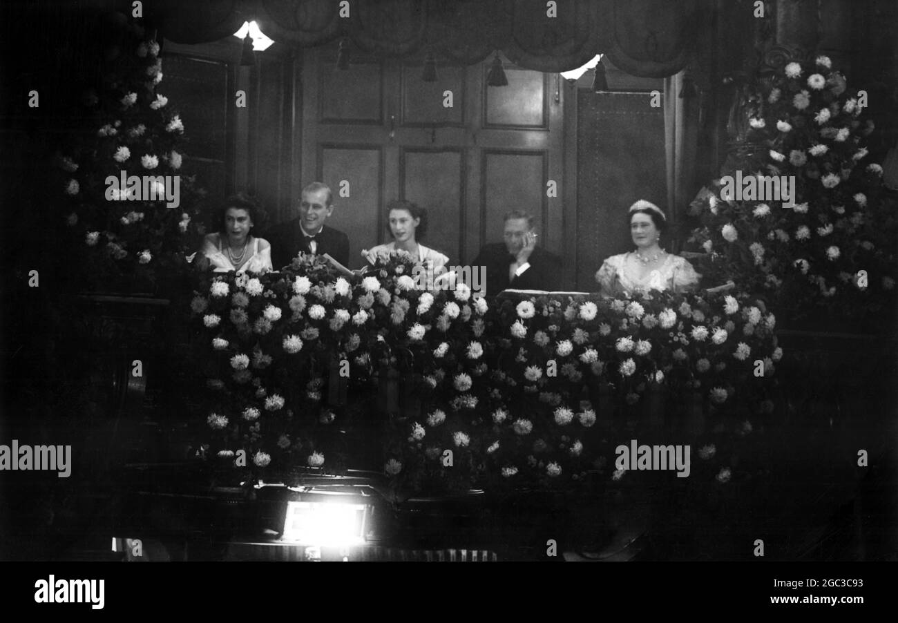 The Royal party as they watched the Royal Command Variety Performance ...