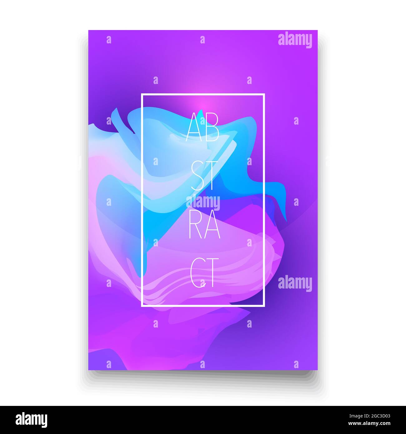 Liquid shapes and fluid neon gradients brochure design template. Vector ...