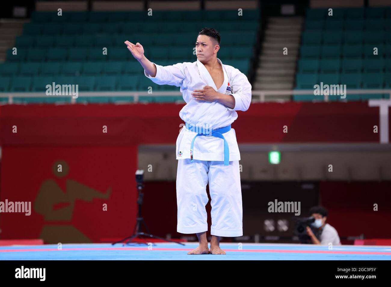 Tokyo, Japan. 6th Aug, 2021. Ryo Kiyuna (JPN) Karate : Men's Kata Final ...