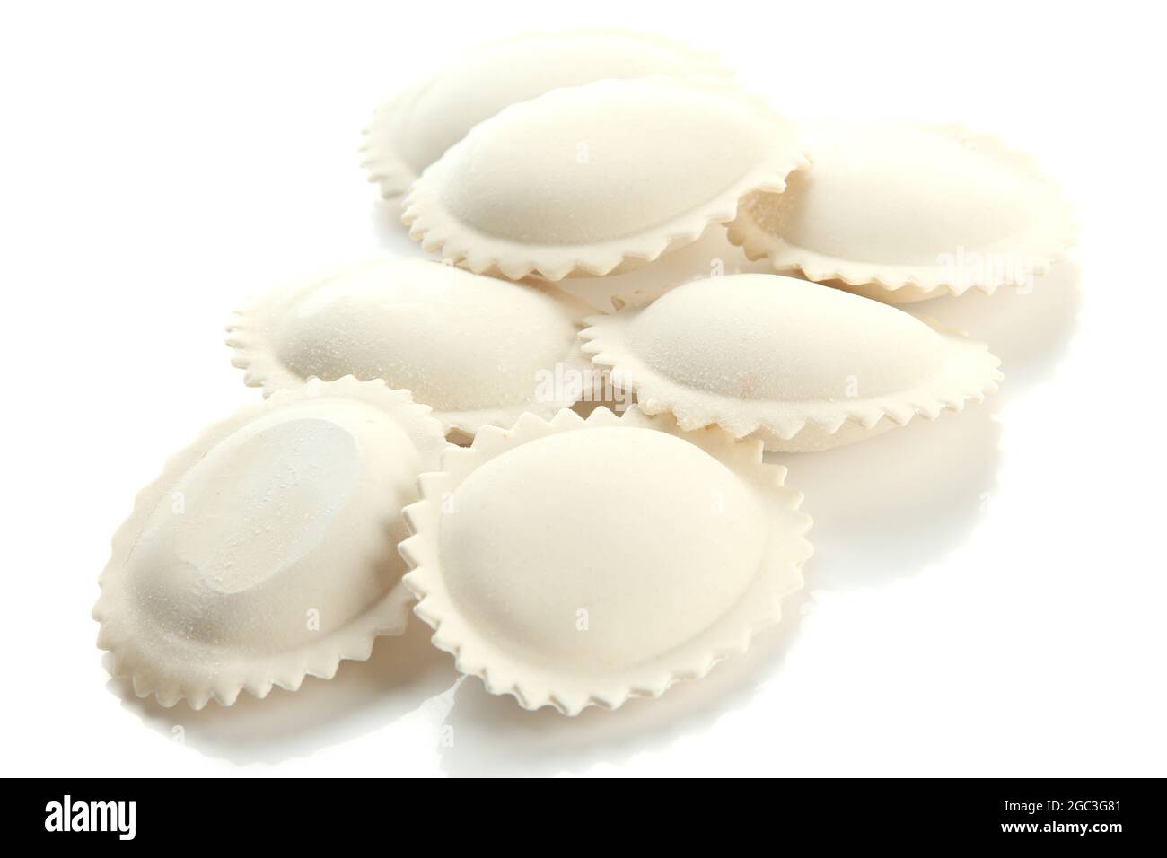 Raw dumplings, isolated on white Stock Photo - Alamy