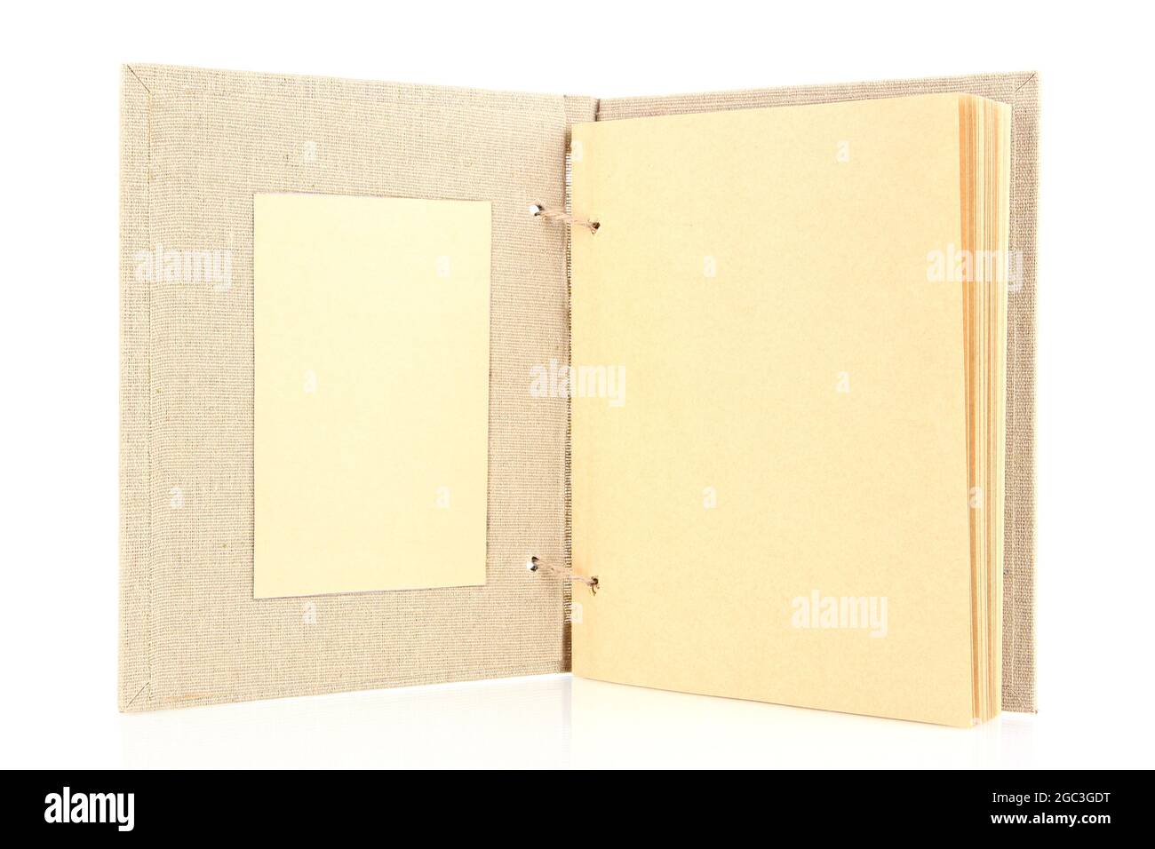 Beautiful old notebook isolated on white Stock Photo - Alamy