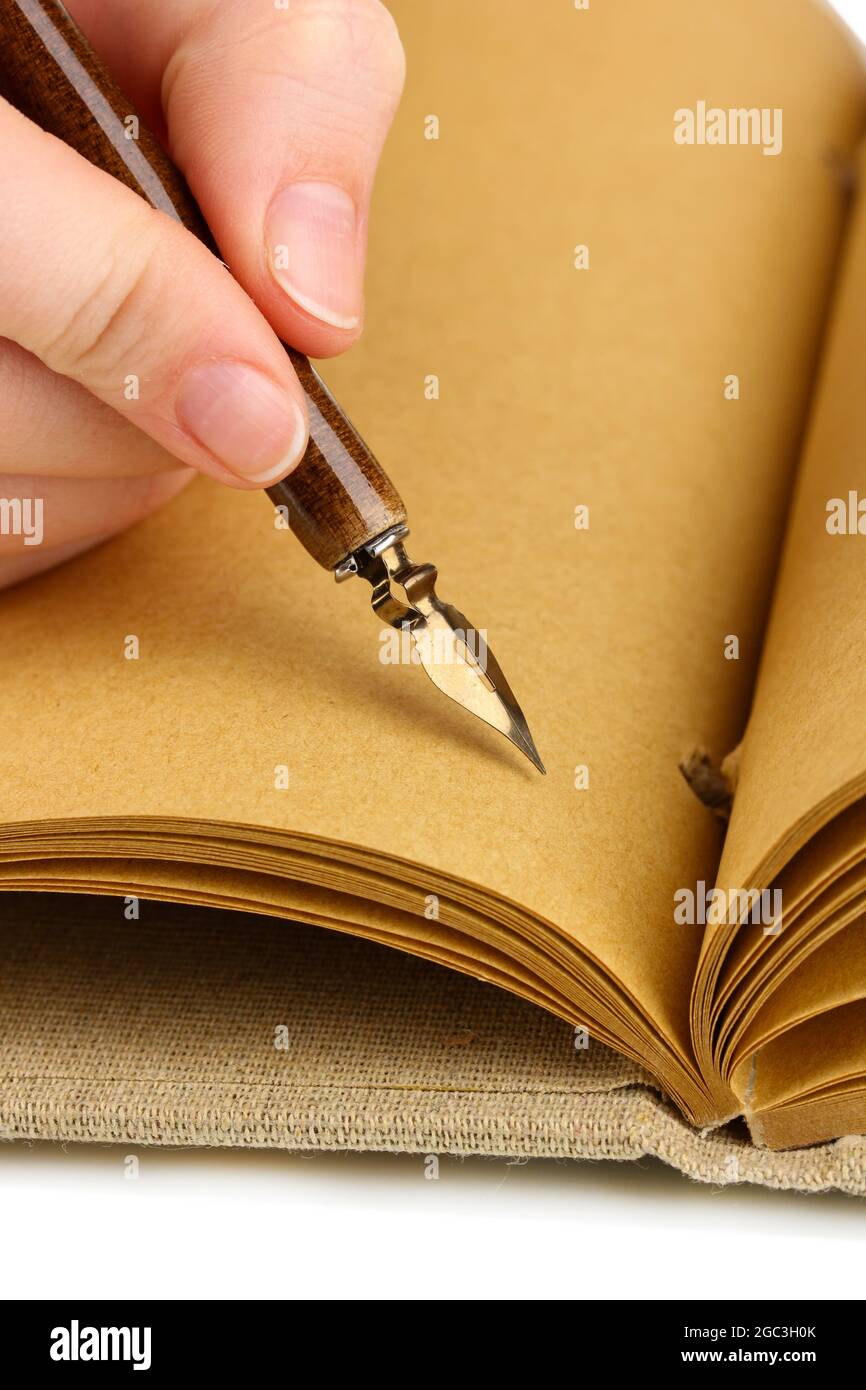 Beautiful old notebook close up Stock Photo - Alamy