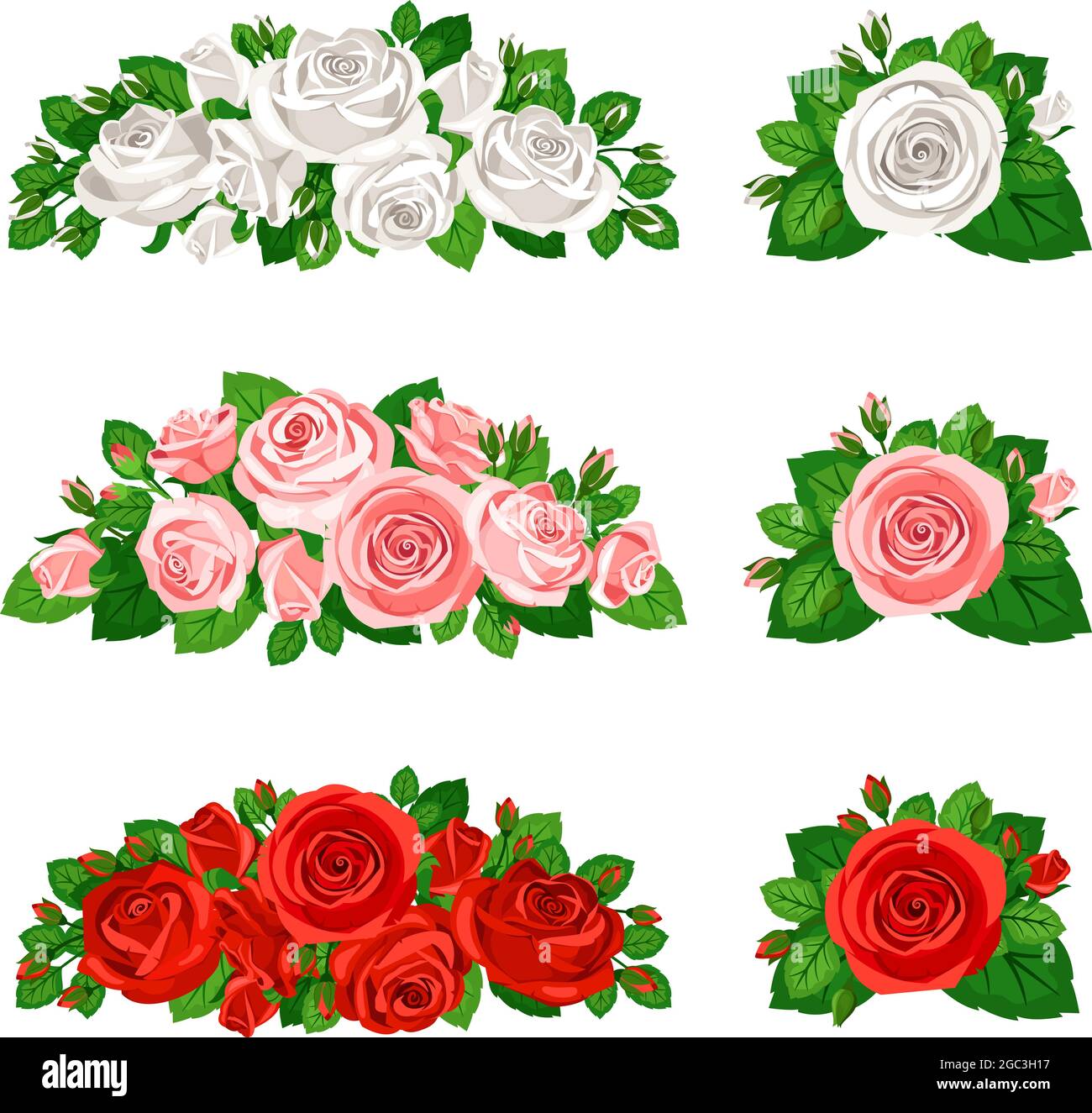 Red bouquets Stock Vector Images - Alamy