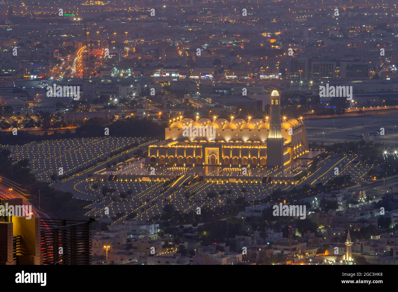 Aerial View of Grand Mosque Doha Stock Photo - Alamy