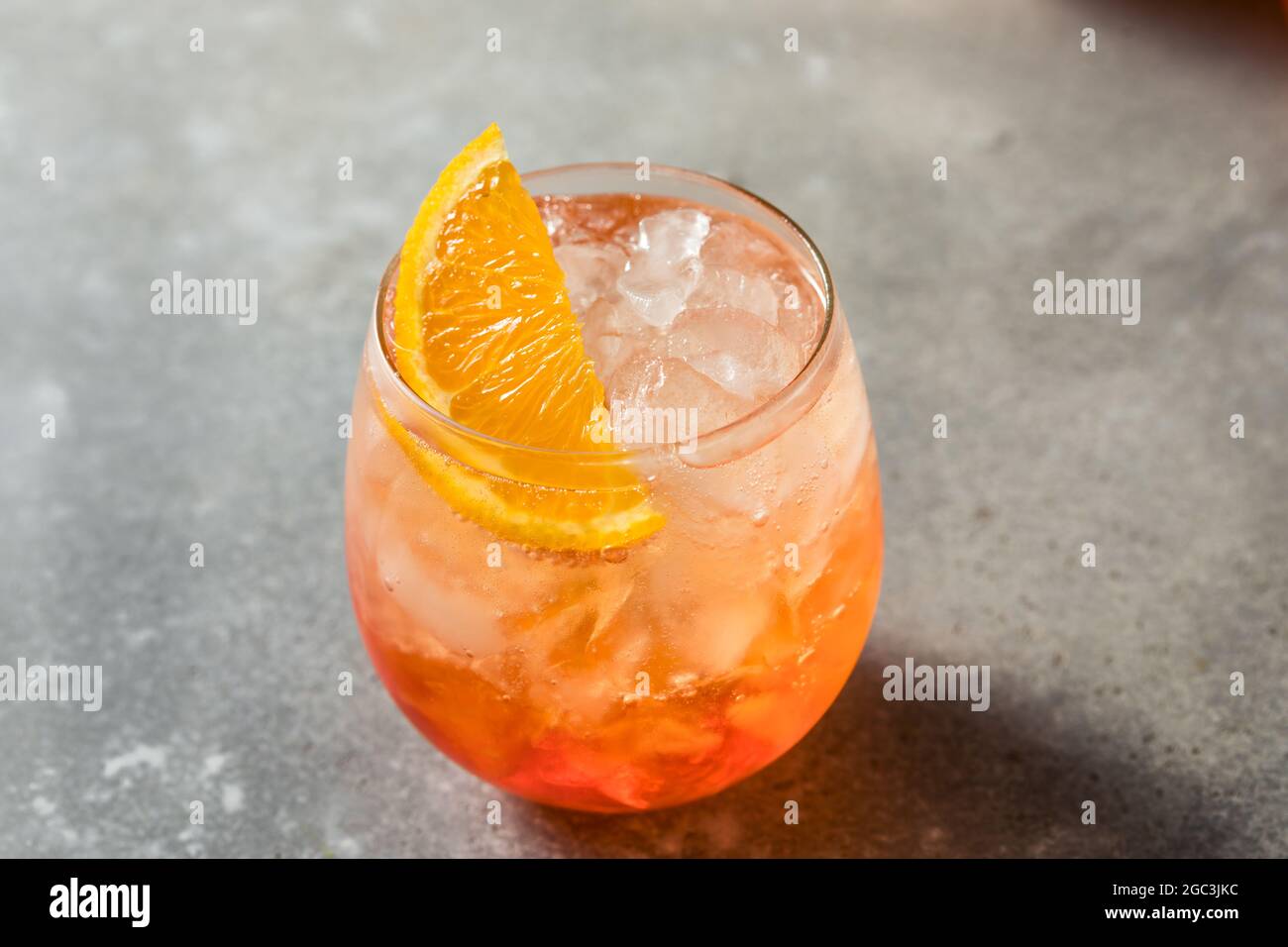 Refreshing Boozy Italian Aperol Spritz Cocktail with Oranges Stock ...