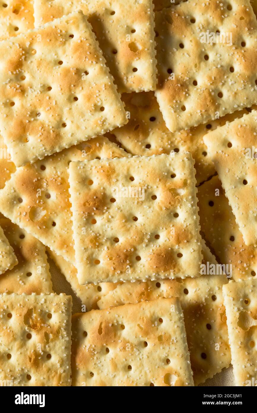 Healthy Homemade Saltine Soda Crackers Ready to Eat Stock Photo - Alamy