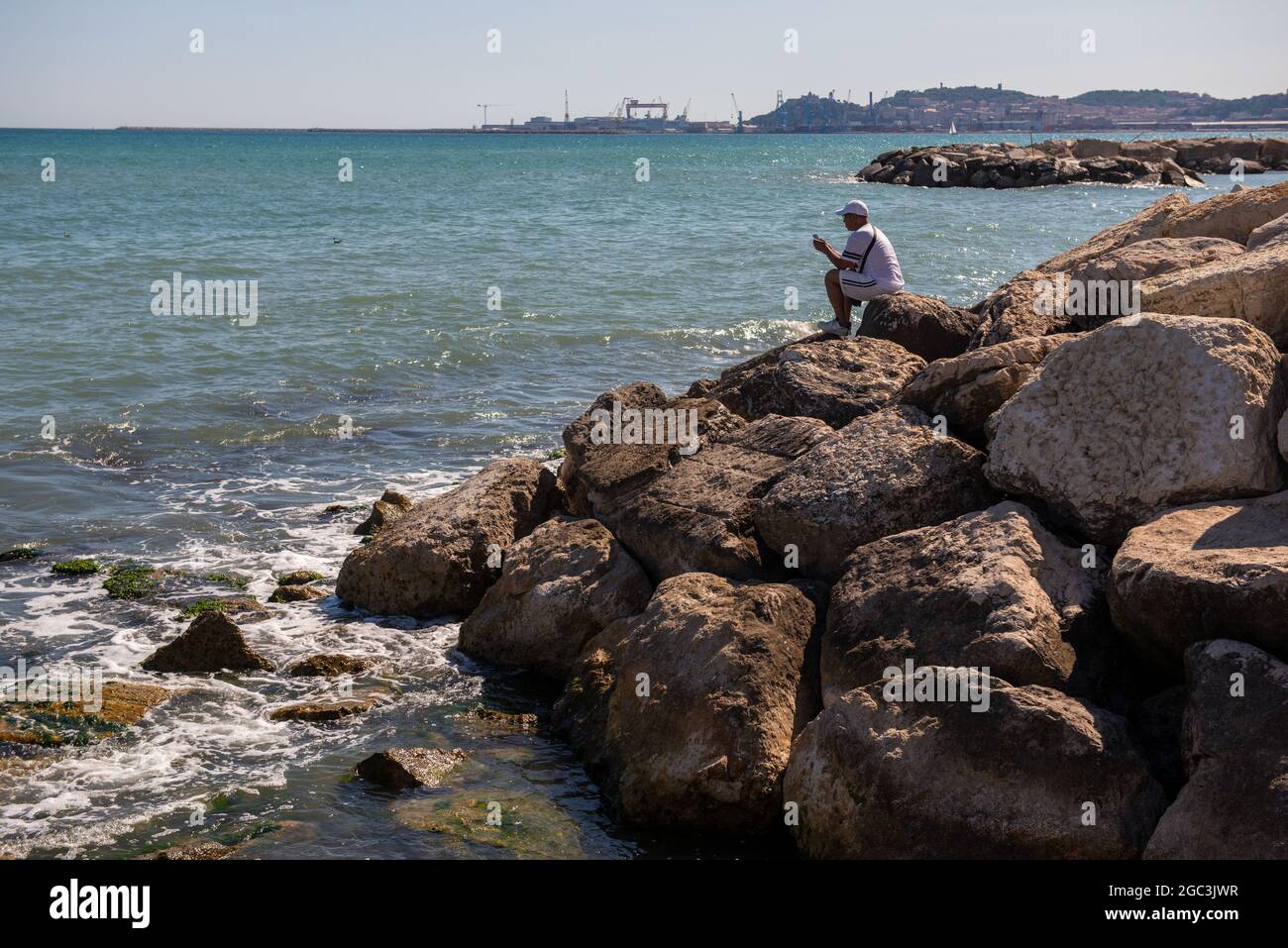 Ancona, Italy 09/07/2021: waterfront of Torrette. © Andrea Sabbadini ...