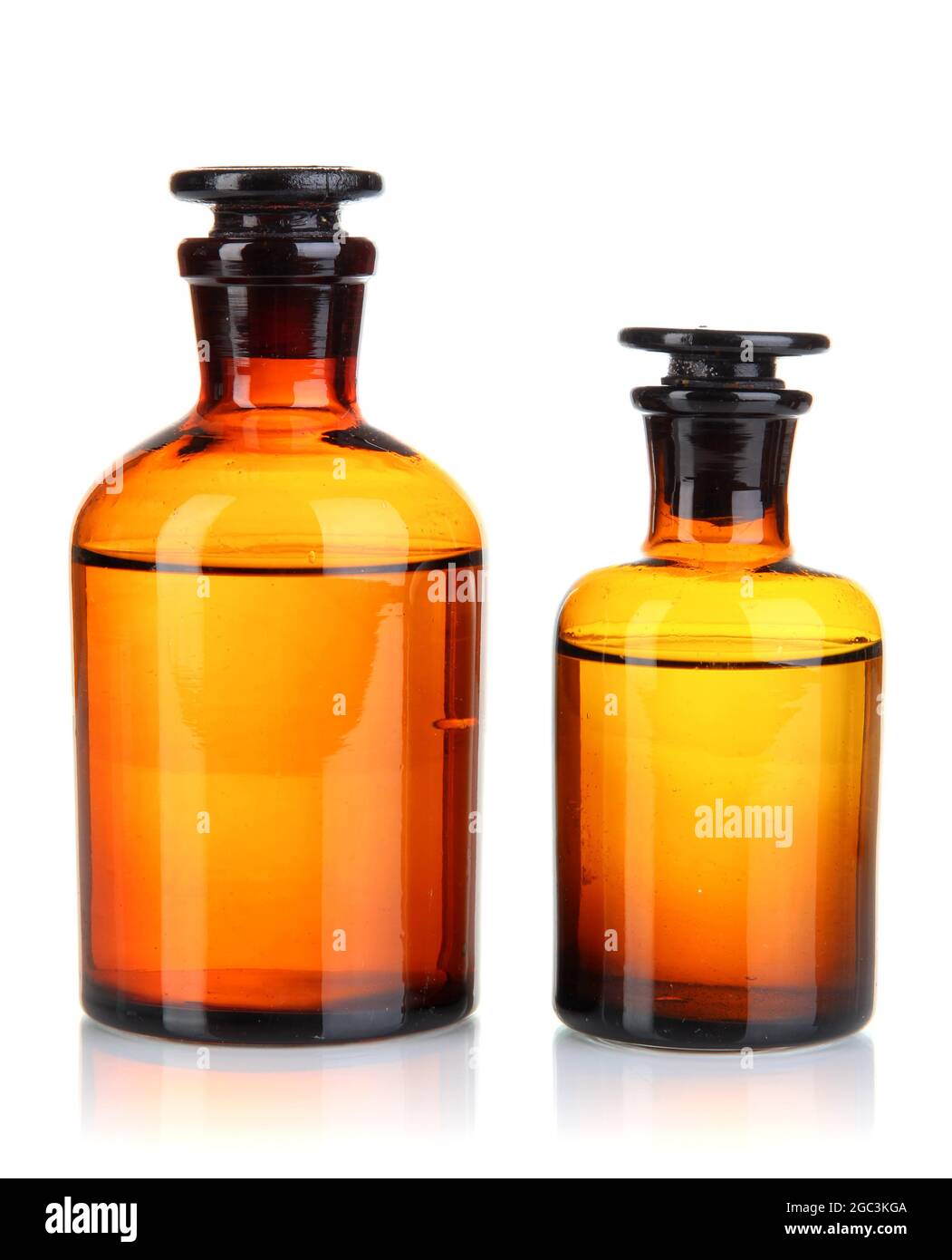 Medicine bottles isolated on white Stock Photo - Alamy