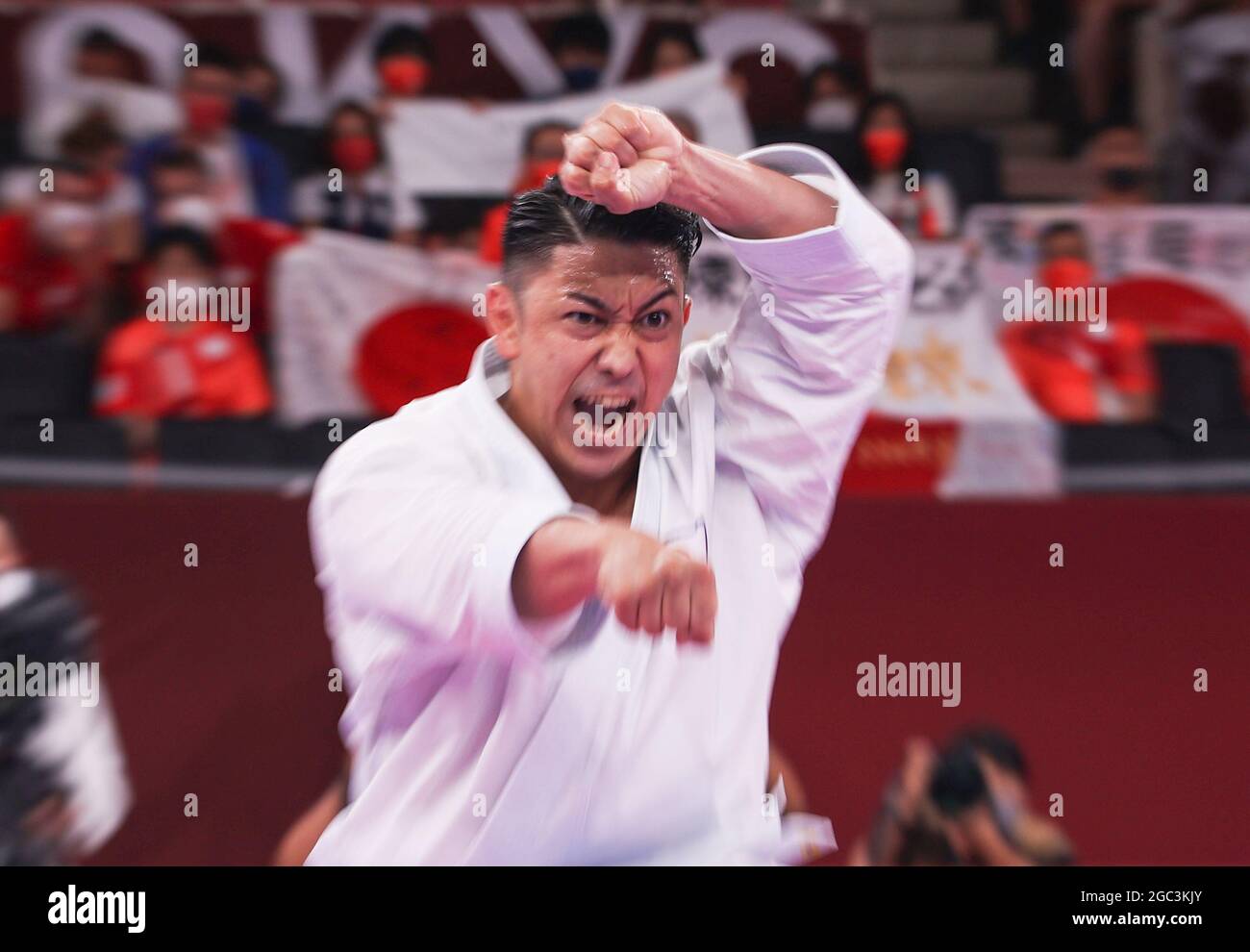 Tokyo, Japan. 6th Aug, 2021. Kiyuna Ryo of Japan competes during the ...