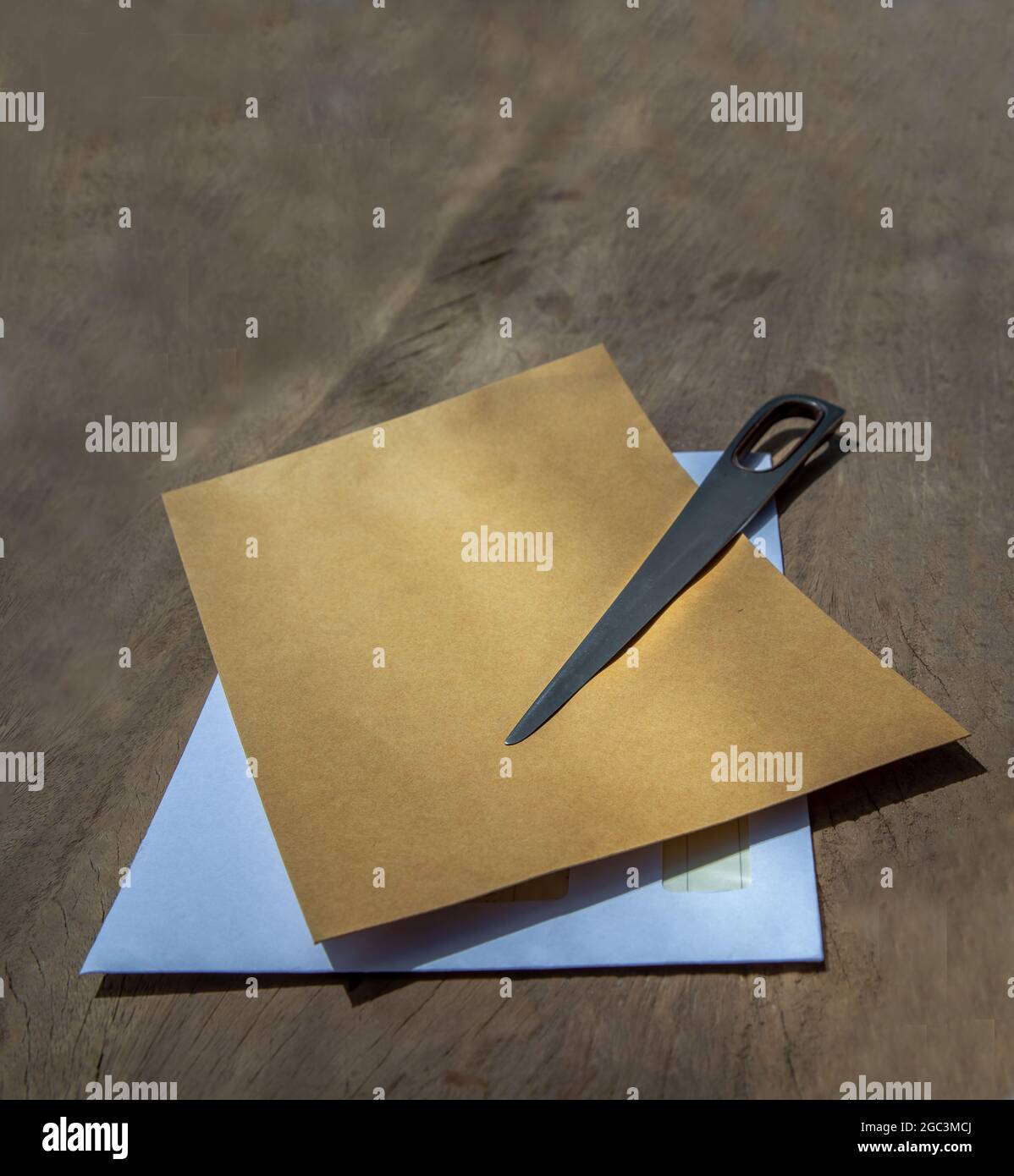 Envelope opener knife made of Stainless steel and two letter envelope ...