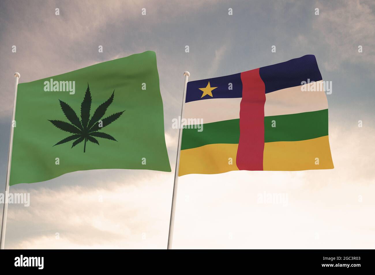 Interesting Flags of CENTRAL AFRICAN REPUBLIC and that of the ...