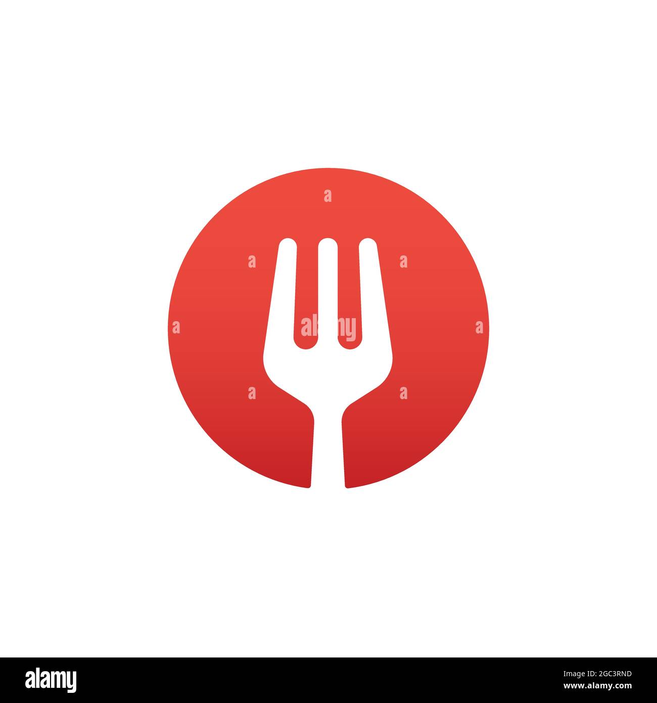 Fork Symbol Web Icon Logo Template Design Element Stock Vector Image ...