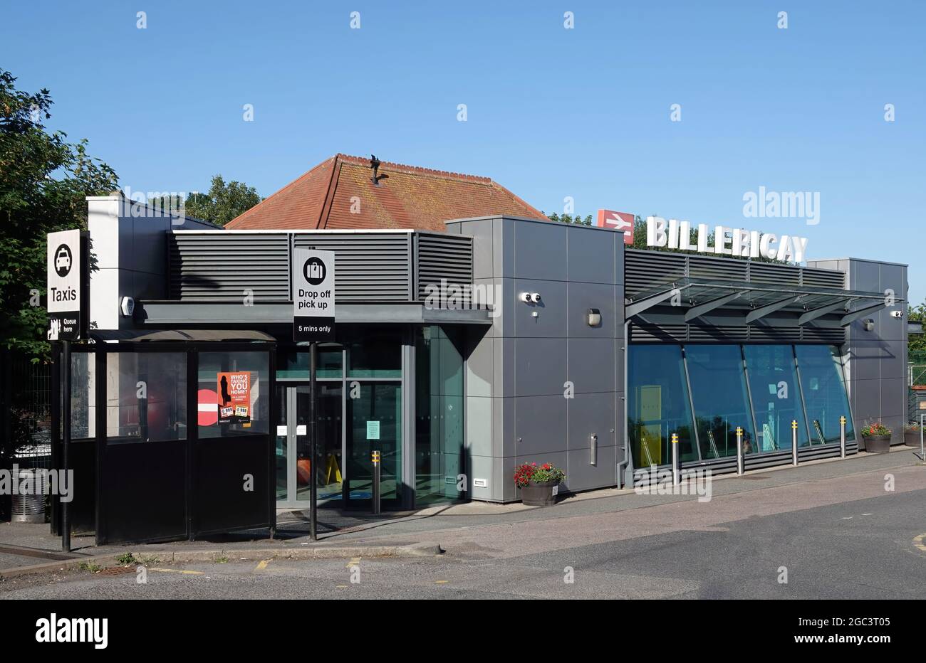 BILLERICAY, UNITED KINGDOM - Jun 13, 2021: A modern railway station ...
