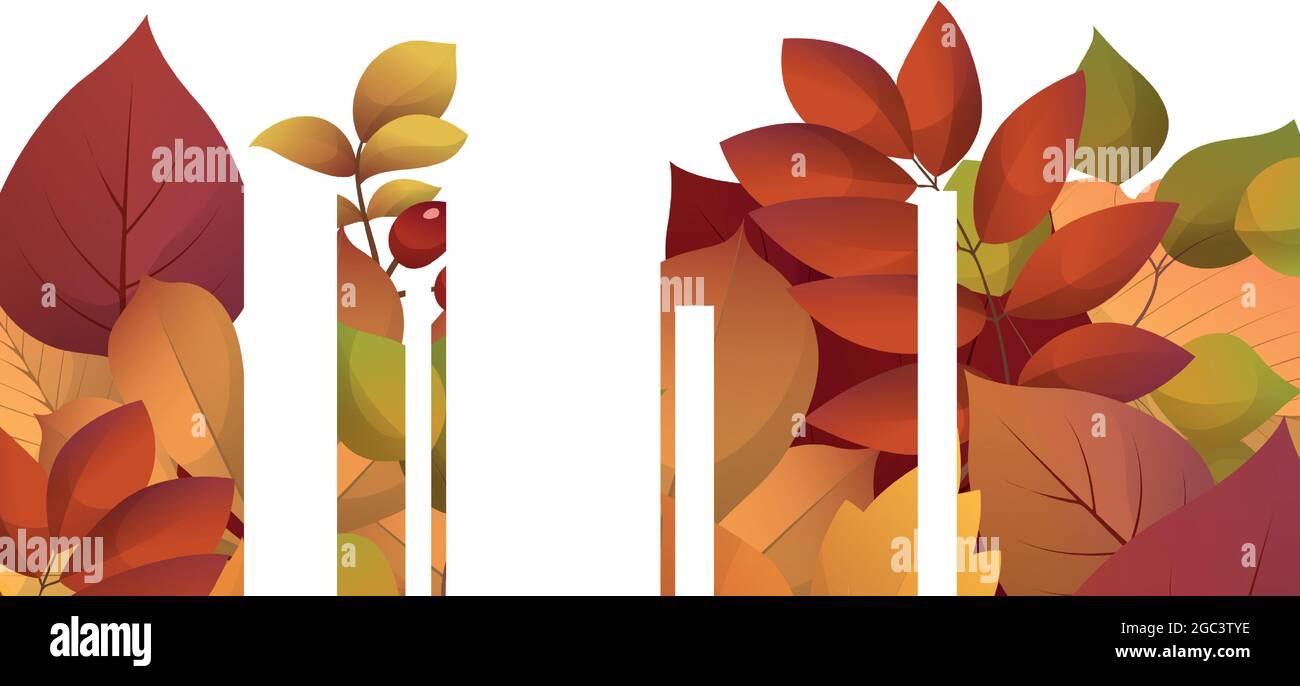 Realistic autumn leaves on a light background - Vector illustration ...