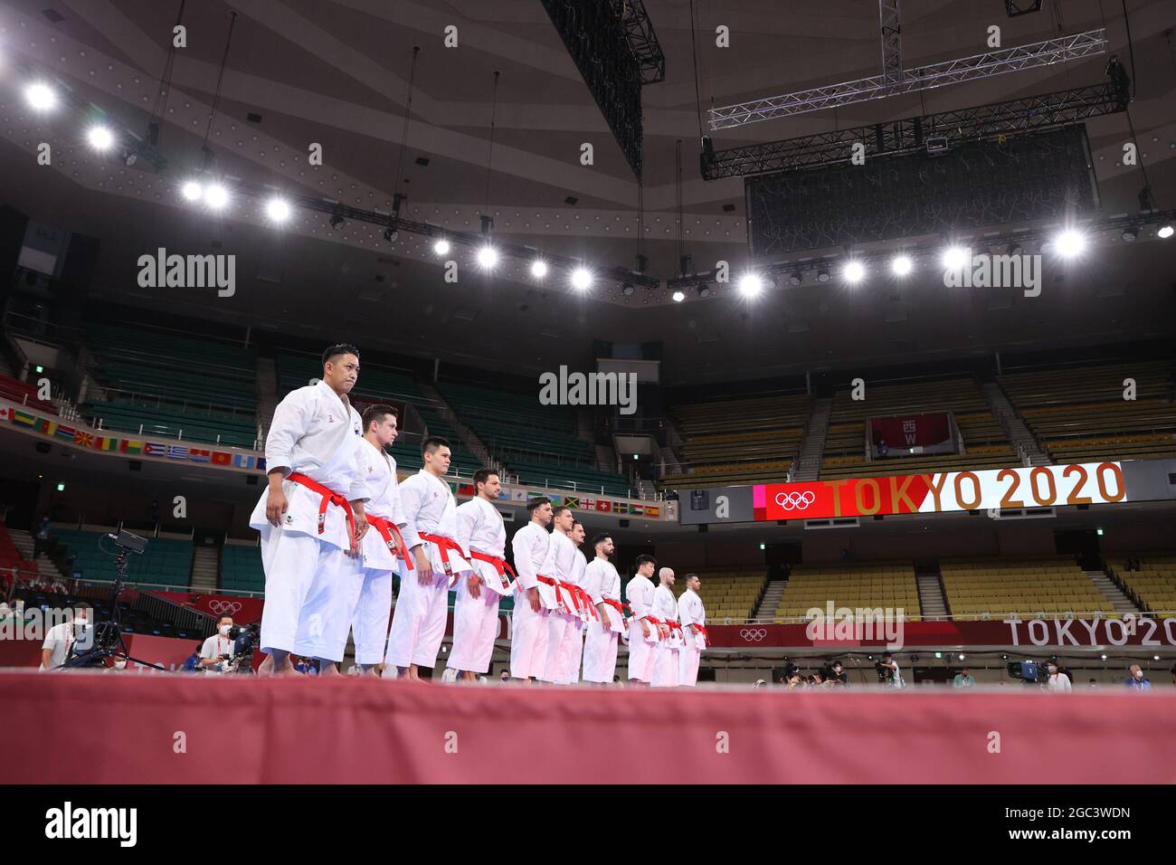 Tokyo, Japan. 6th Aug, 2021. General view Karate : Men's Kata ...