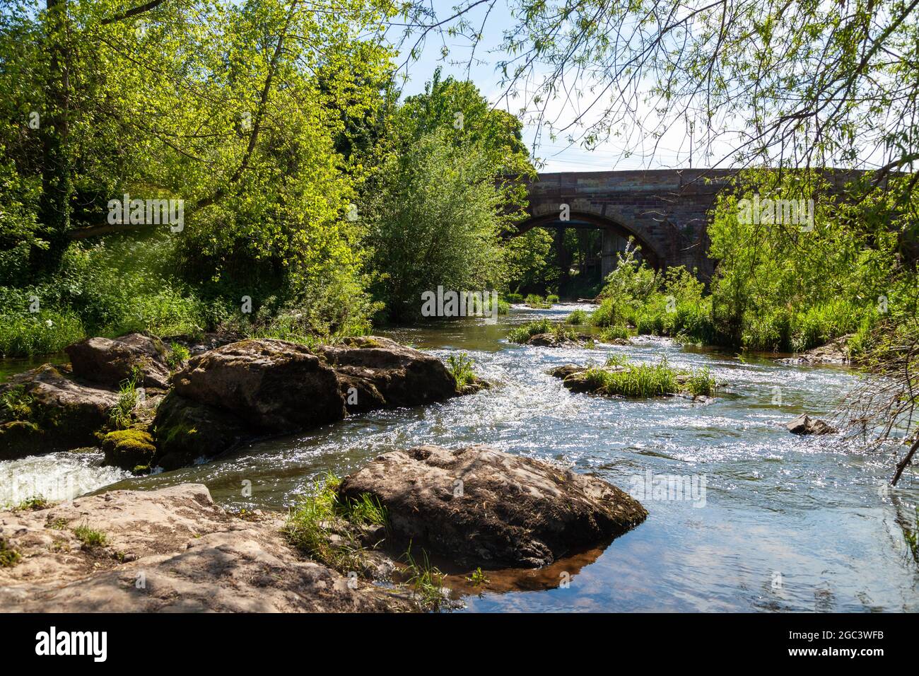 The River Tyne at East Linton, East Lothian, Scotland Stock Photo - Alamy