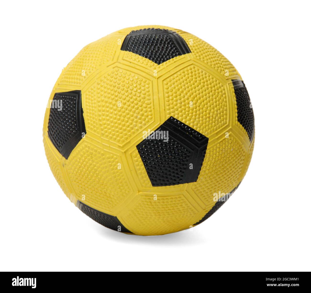 Children's yellow football ball, isolated on white Stock Photo - Alamy