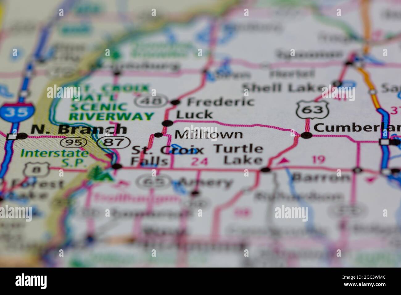 Map of milltown wisconsin hi-res stock photography and images - Alamy