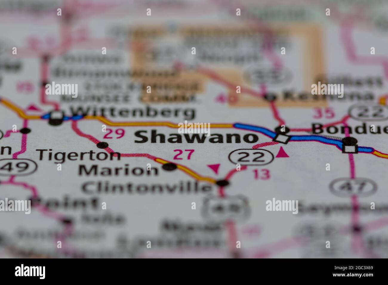 Map of shawano hi-res stock photography and images - Alamy