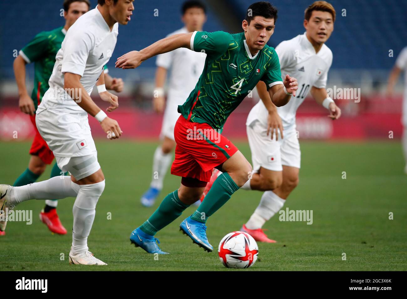 Saitama, Japan. 6th Aug, 2021. JESUS ANGULO (4) of Mexico in action ...