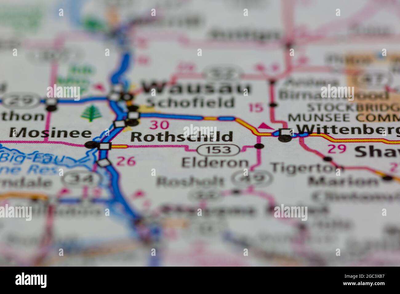 Map of rothschild wisconsin hi-res stock photography and images - Alamy