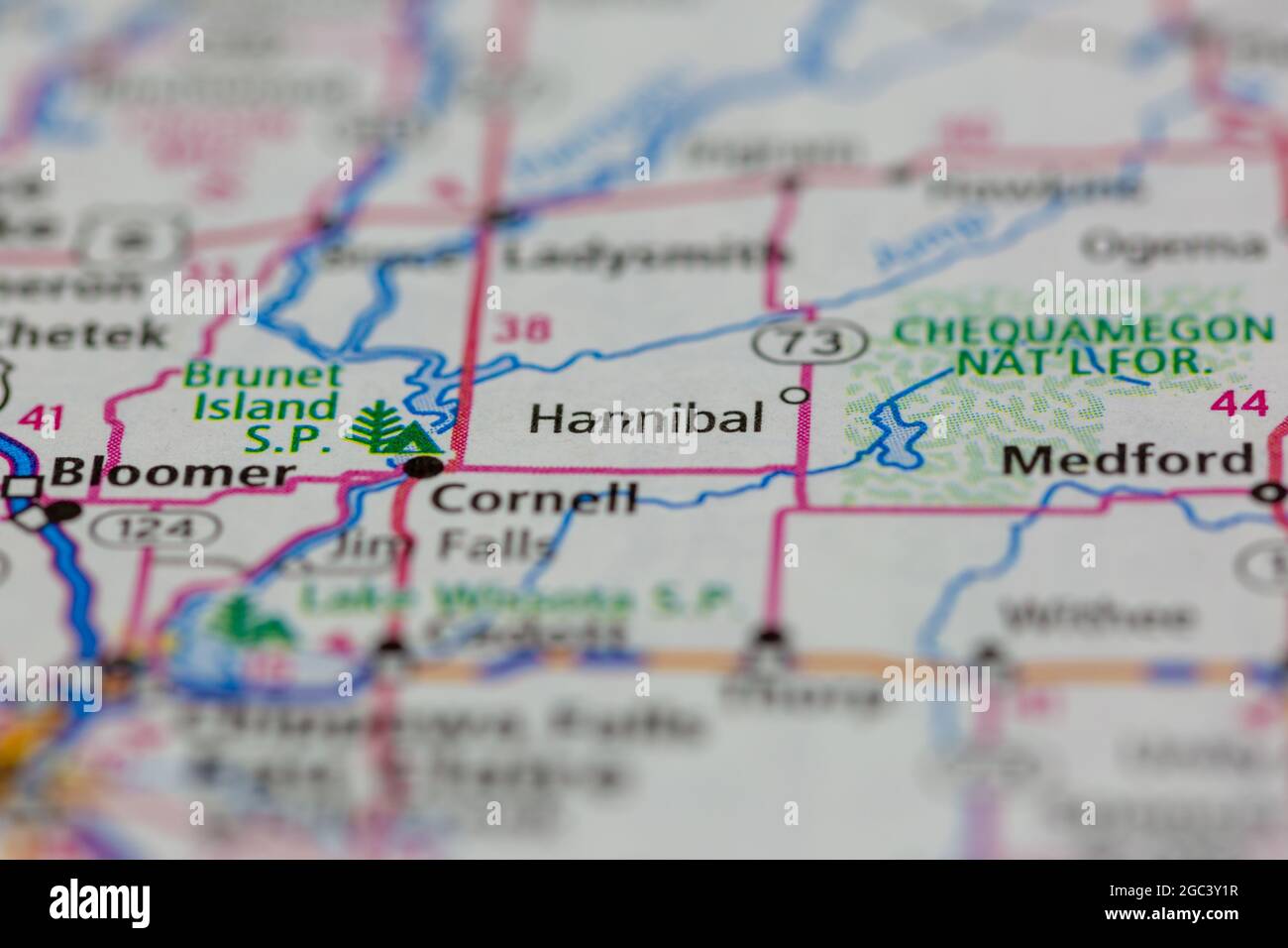 Map of hannibal wisconsin hi-res stock photography and images - Alamy