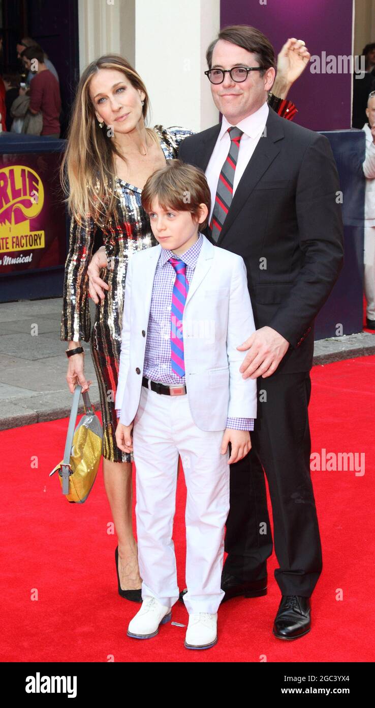 London. UK. Sarah Jessica Parker and Mathew Broderick and their son ...